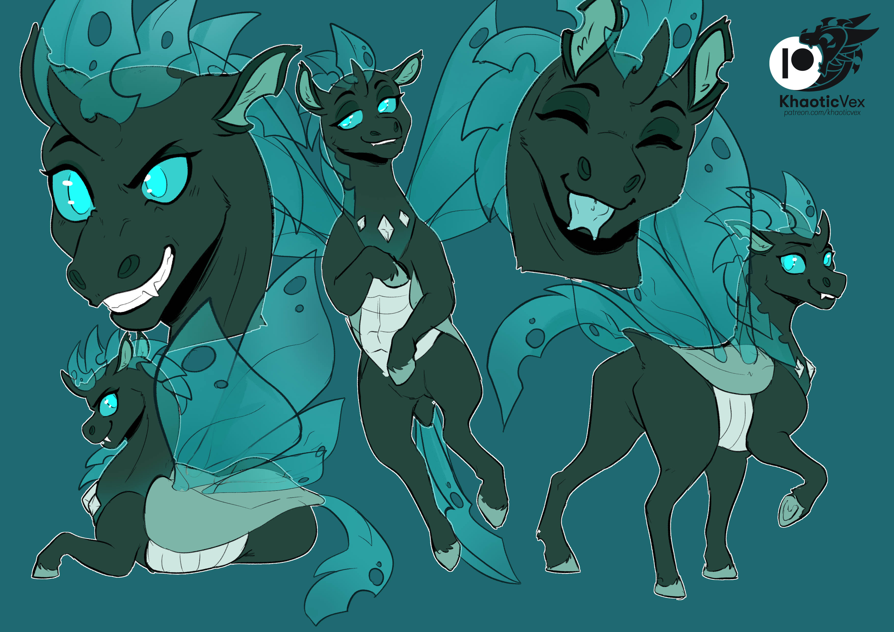 #3507582 - safe, artist:khaoticvex, oc, oc only, oc:scolopendra, changedling, changeling, :p ...