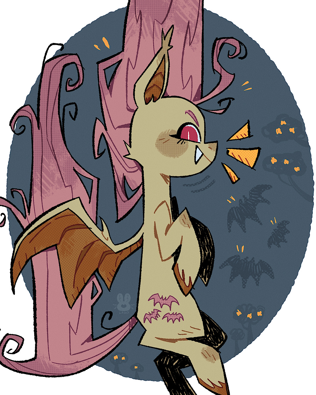 #3507683 - safe, artist:batzy-artz, fluttershy, bat, bat pony, pony, g4 ...