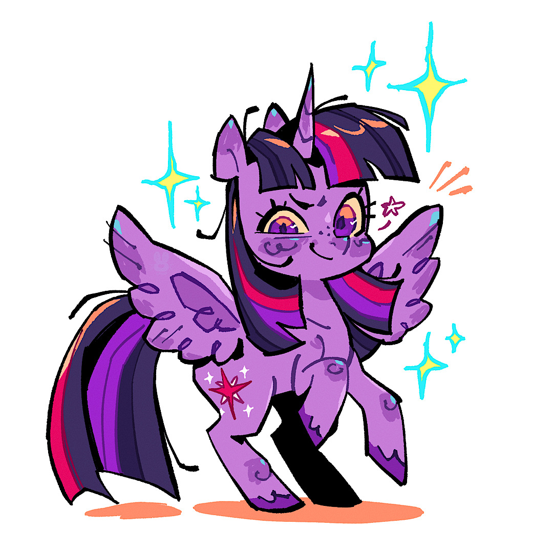 #3507786 - safe, artist:batzy-artz, twilight sparkle, alicorn, pony, g4 ...