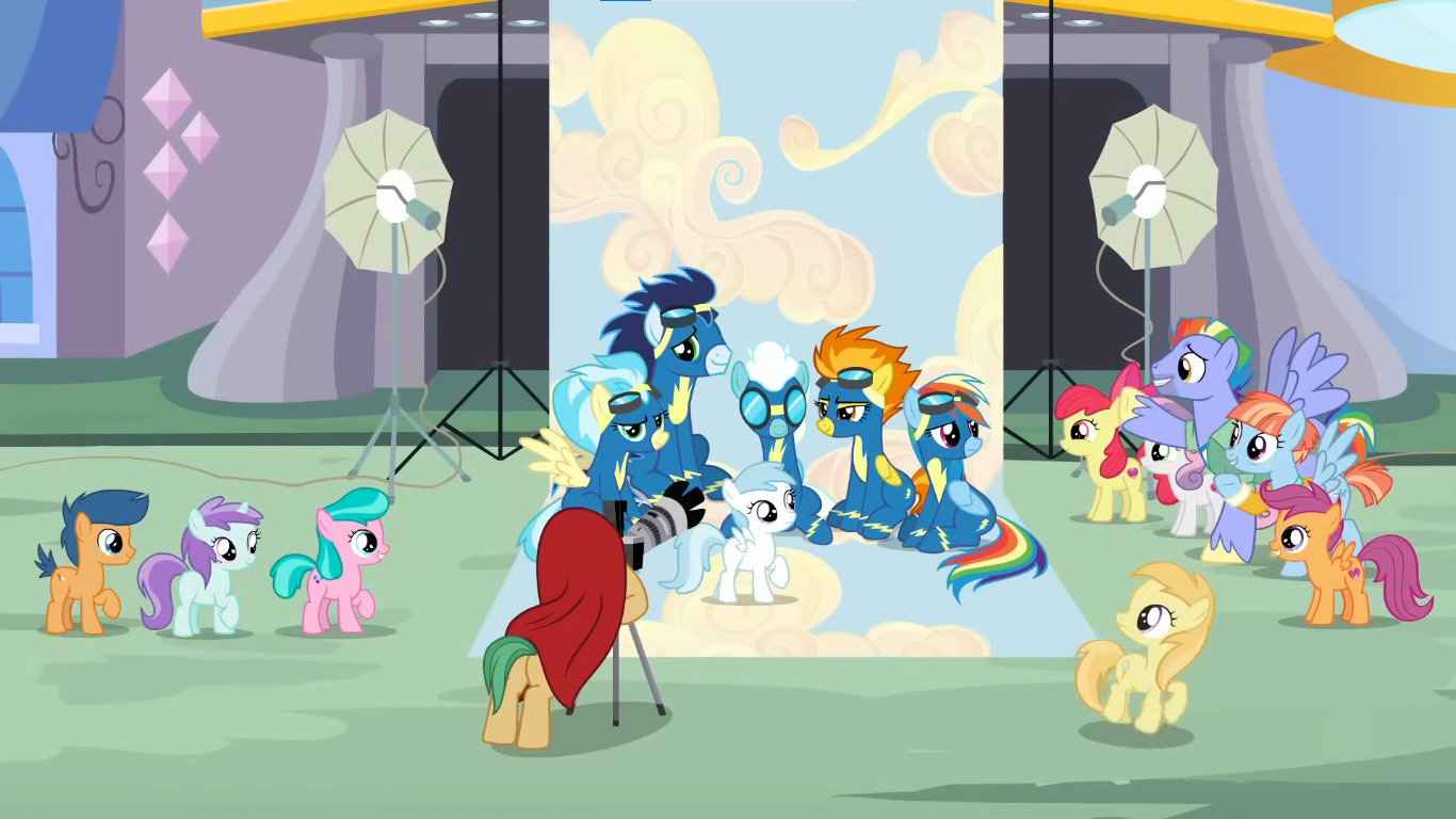 #3509926 - safe, screencap, apple bloom, aquamarine, bow hothoof ...