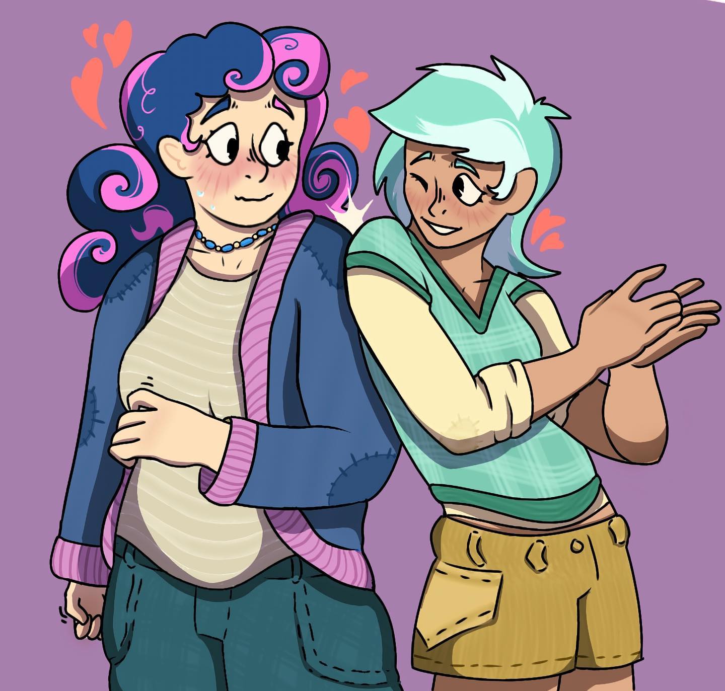 #3509974 - safe, artist:frog.arts.and.farts, bon bon, lyra heartstrings ...