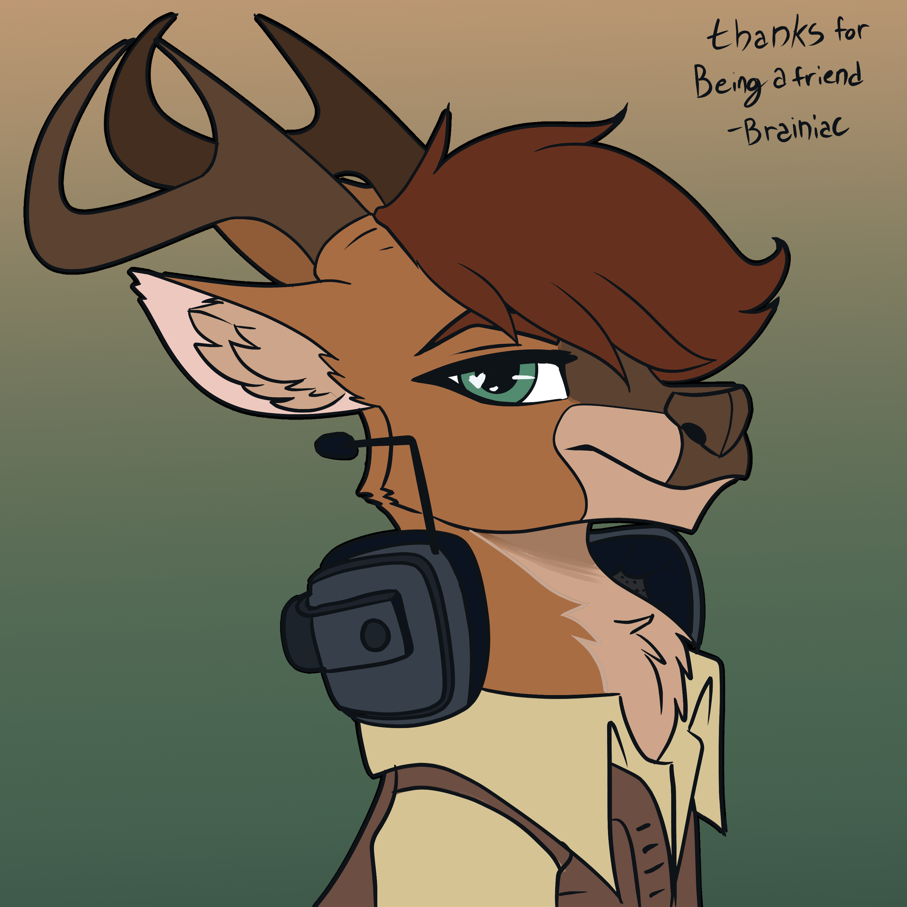 #3510747 - safe, artist:brainiac, oc, oc:redwood, deer, antlers ...