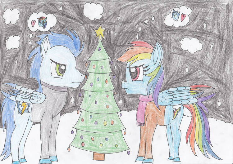 #3511137 - safe, artist:thepegasuseffect, rainbow dash, soarin ...