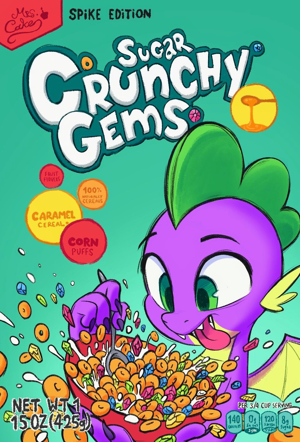#3511326 - safe, artist:fanzeem, spike, dragon, g4, cereal, cereal box ...