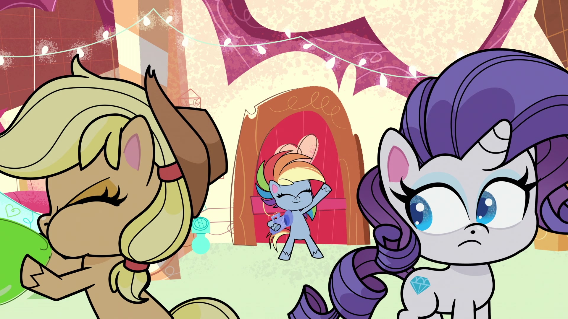 #3511876 - safe, screencap, applejack, rainbow dash, rarity, earth pony ...