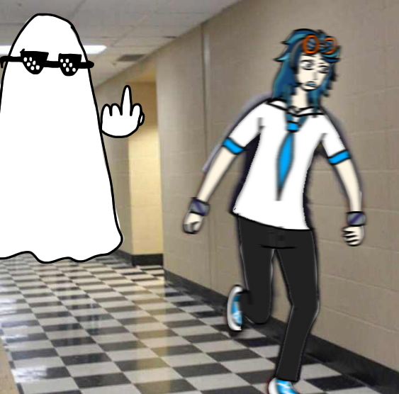 #3513103 - safe, artist:loula, edit, indigo zap, ghost, human, undead ...