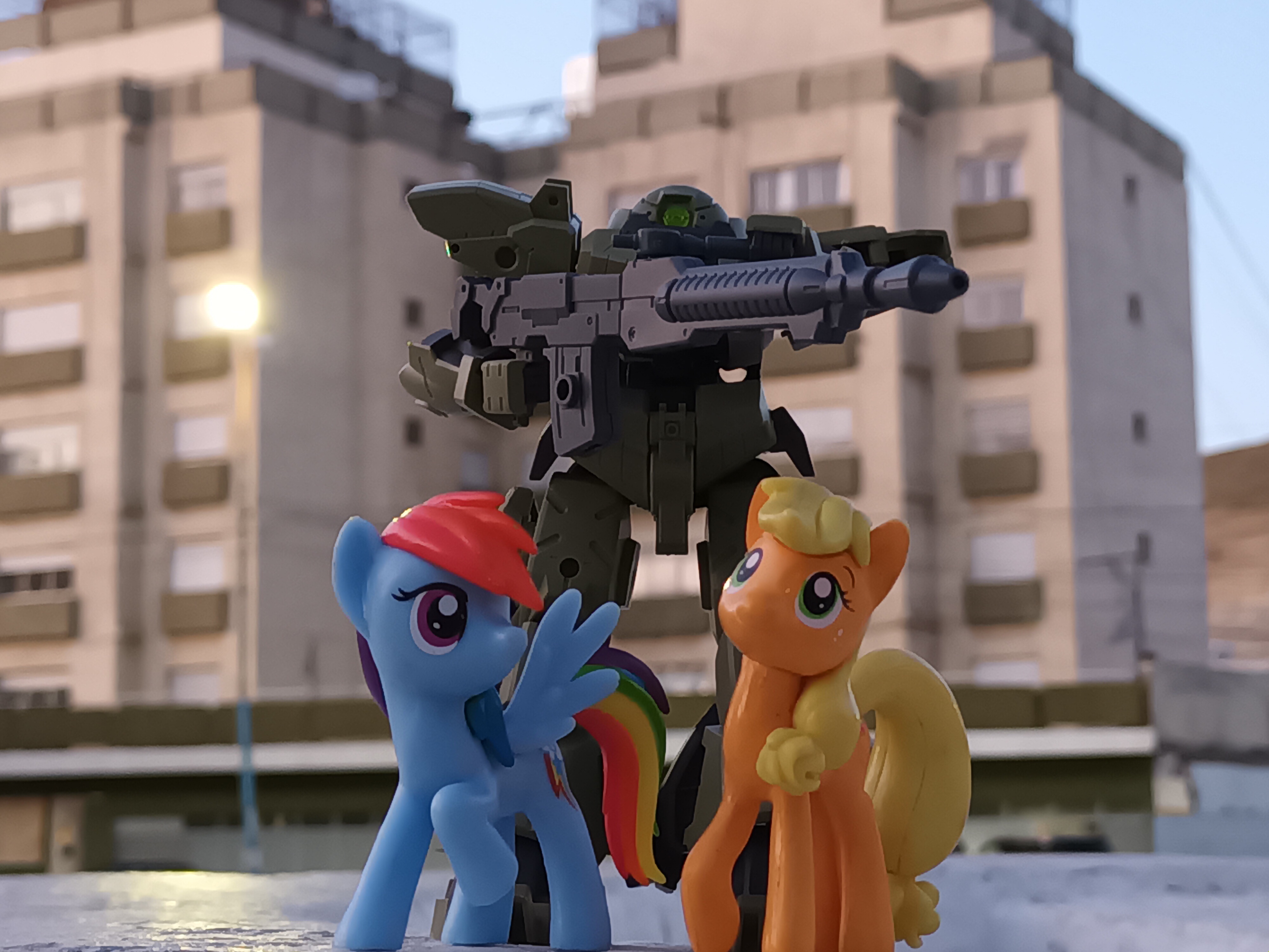 #3514080 - safe, artist:dingopatagonico, applejack, rainbow dash, earth ...