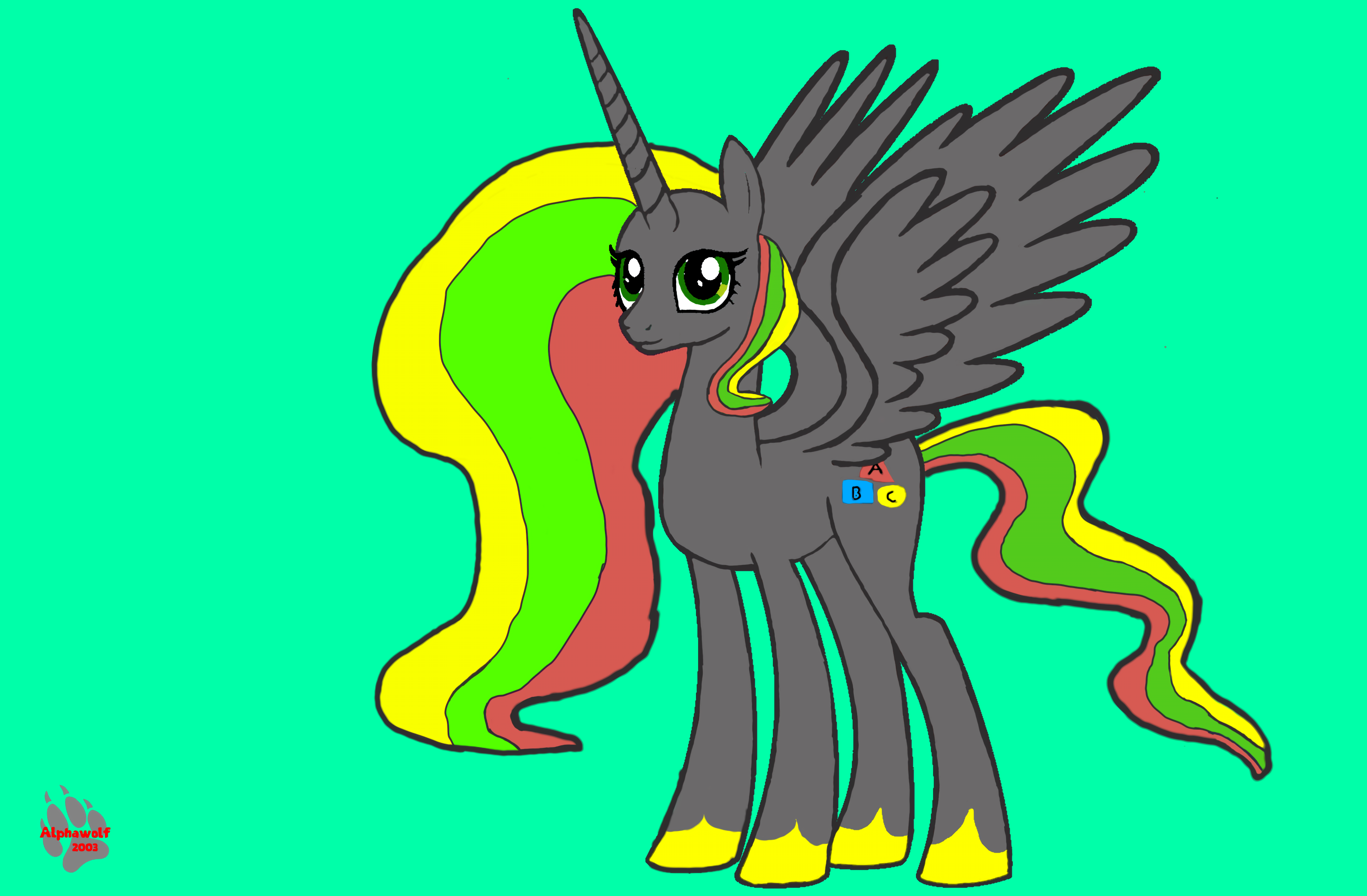 #3514395 - safe, artist:alphawolf2003, oc, oc:ice color twinkle ...