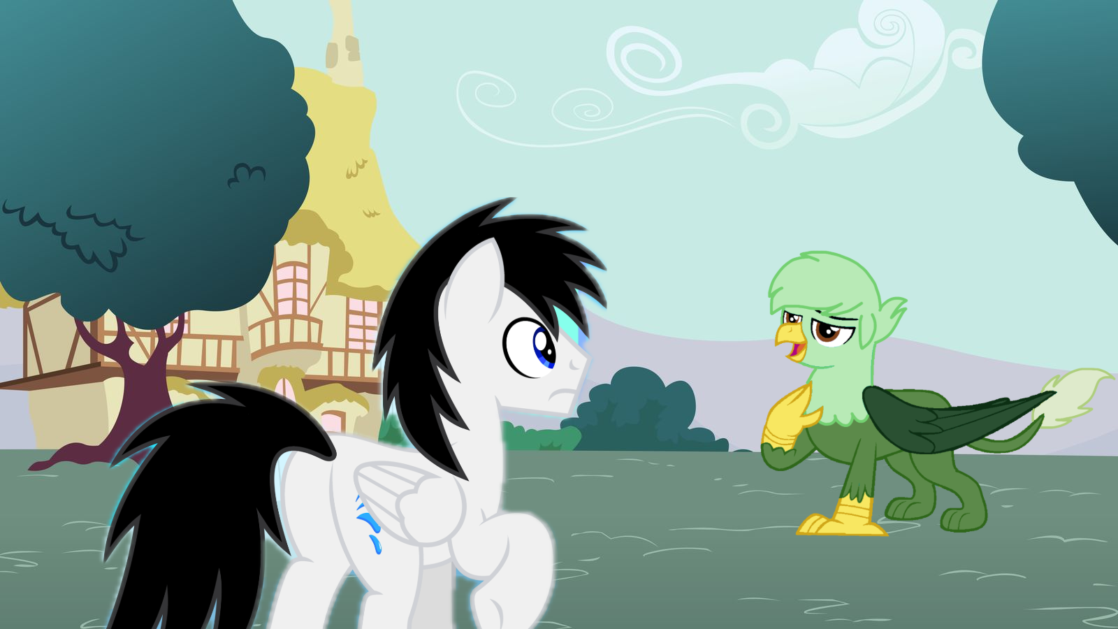 #3515174 - safe, artist:punkieprimeape1, oc, oc:gregory griffin, oc ...