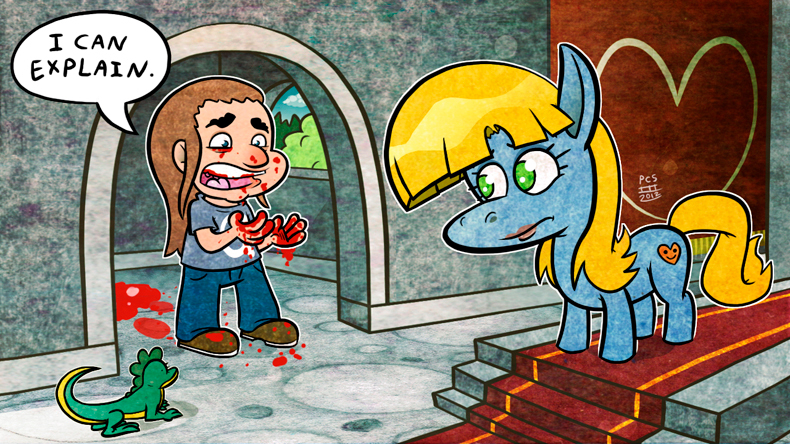 #3516437 - dead source, safe, artist:elerq, oc, earth pony, human ...