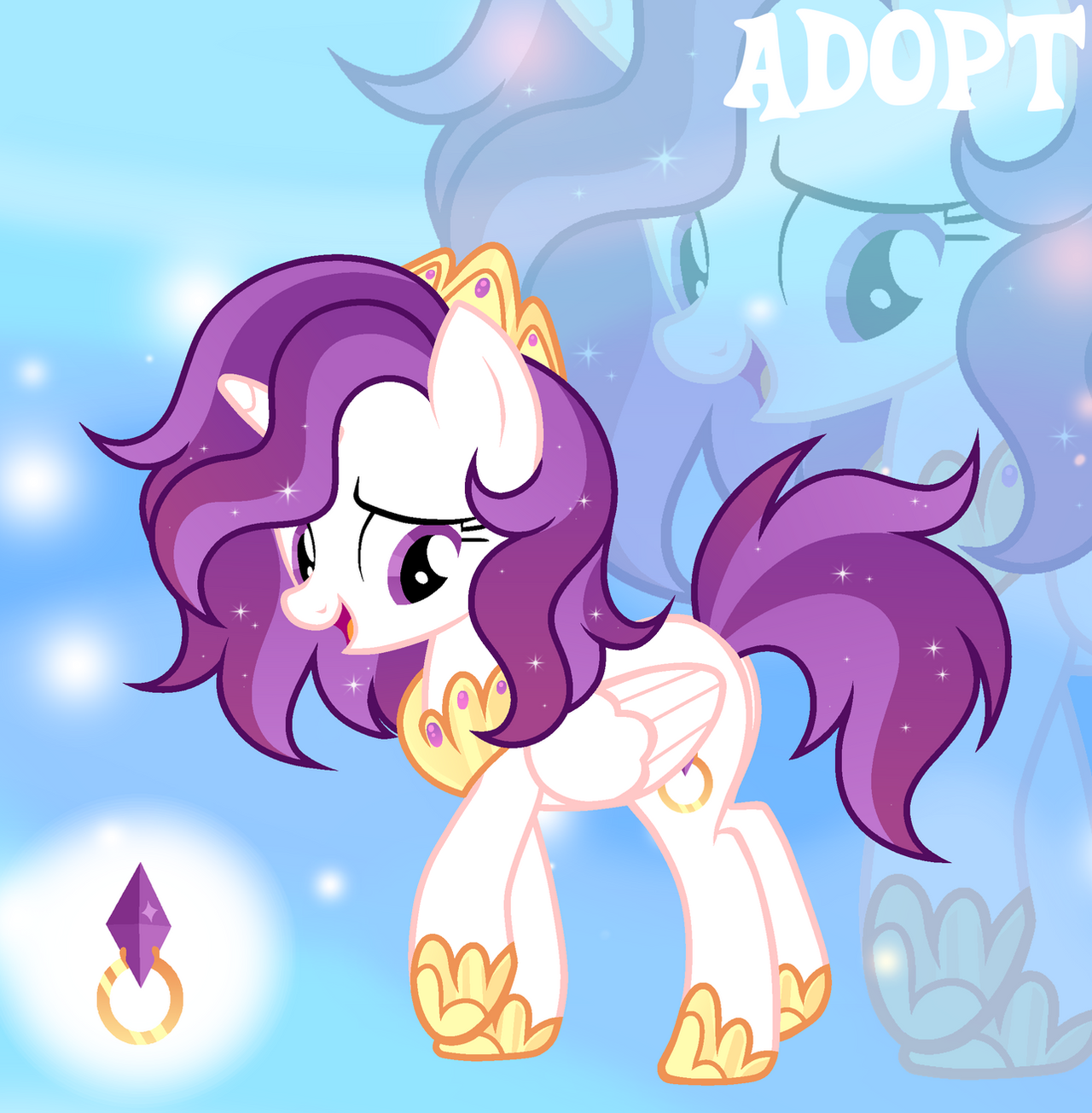 #3518499 - safe, artist:vi45, oc, alicorn, pony, crown, female, jewelry, mare, regalia, solo ...