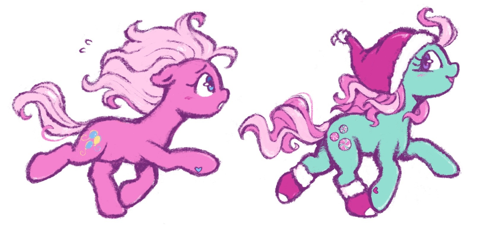 #3501162 - safe, artist:fizpup, minty, pinkie pie (g3), earth pony ...