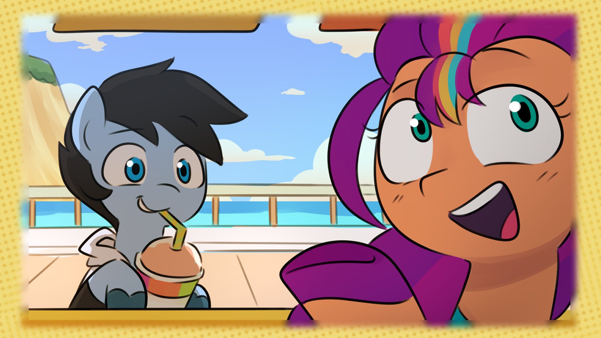 #3502629 - safe, alternate version, artist:makaryo, sunny starscout, oc ...