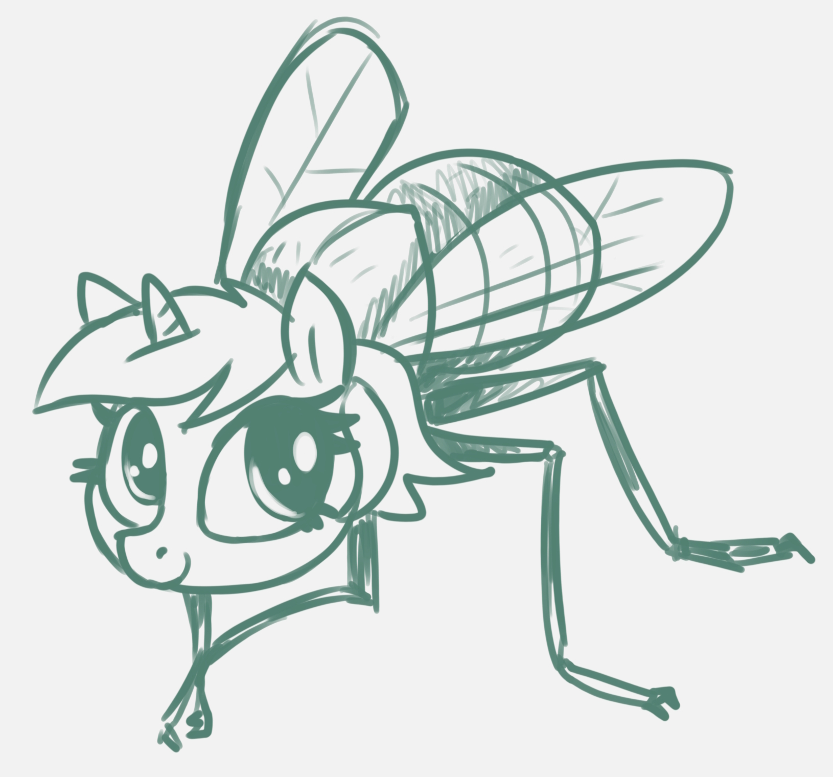 #3503060 - safe, artist:t72b, lyra heartstrings, fly, insect, pony ...