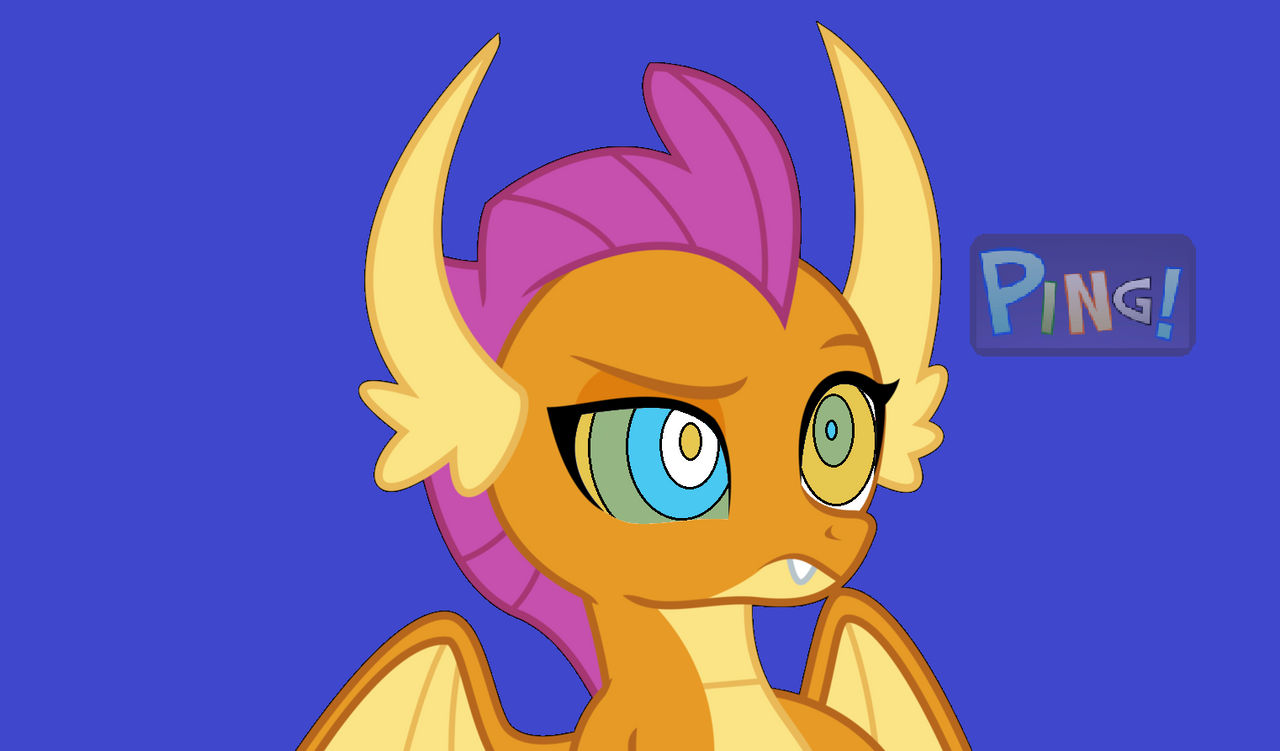 #3503067 - safe, artist:kaa2kaa4star600, smolder, dragon, g4, blue background, female, hypno ...