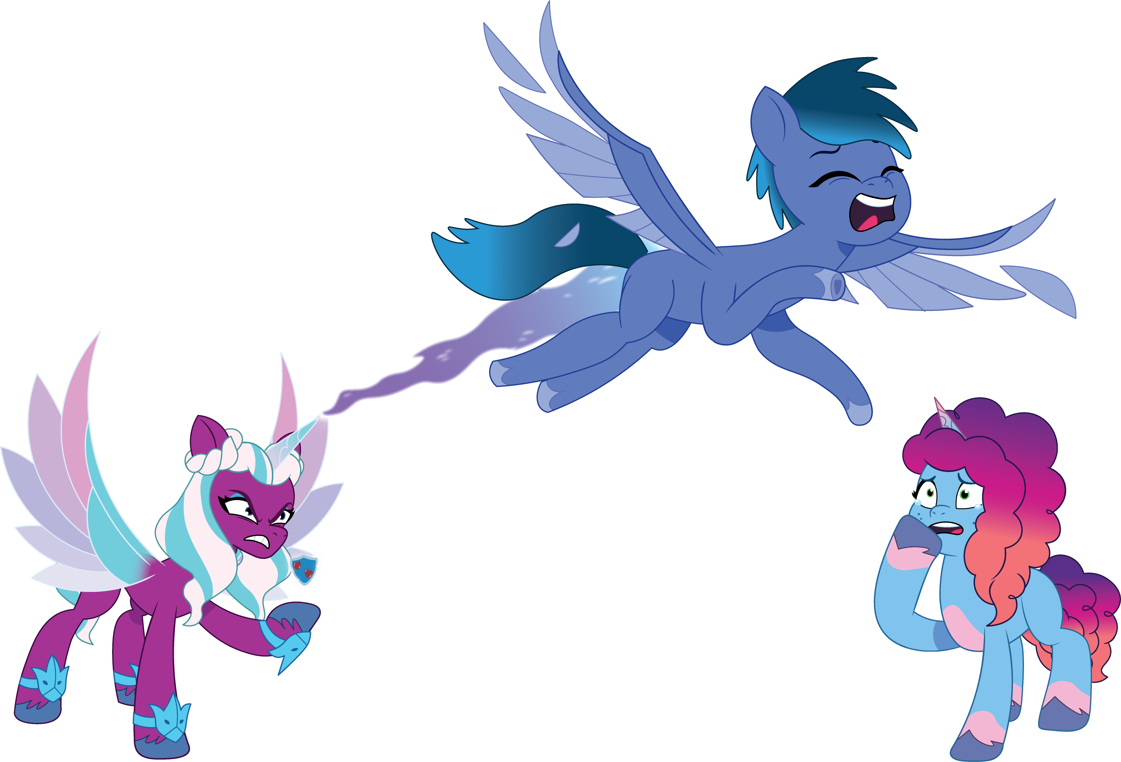 #3503273 - safe, artist:prixy05, misty brightdawn, opaline arcana, oc, oc:navy soarblaze ...