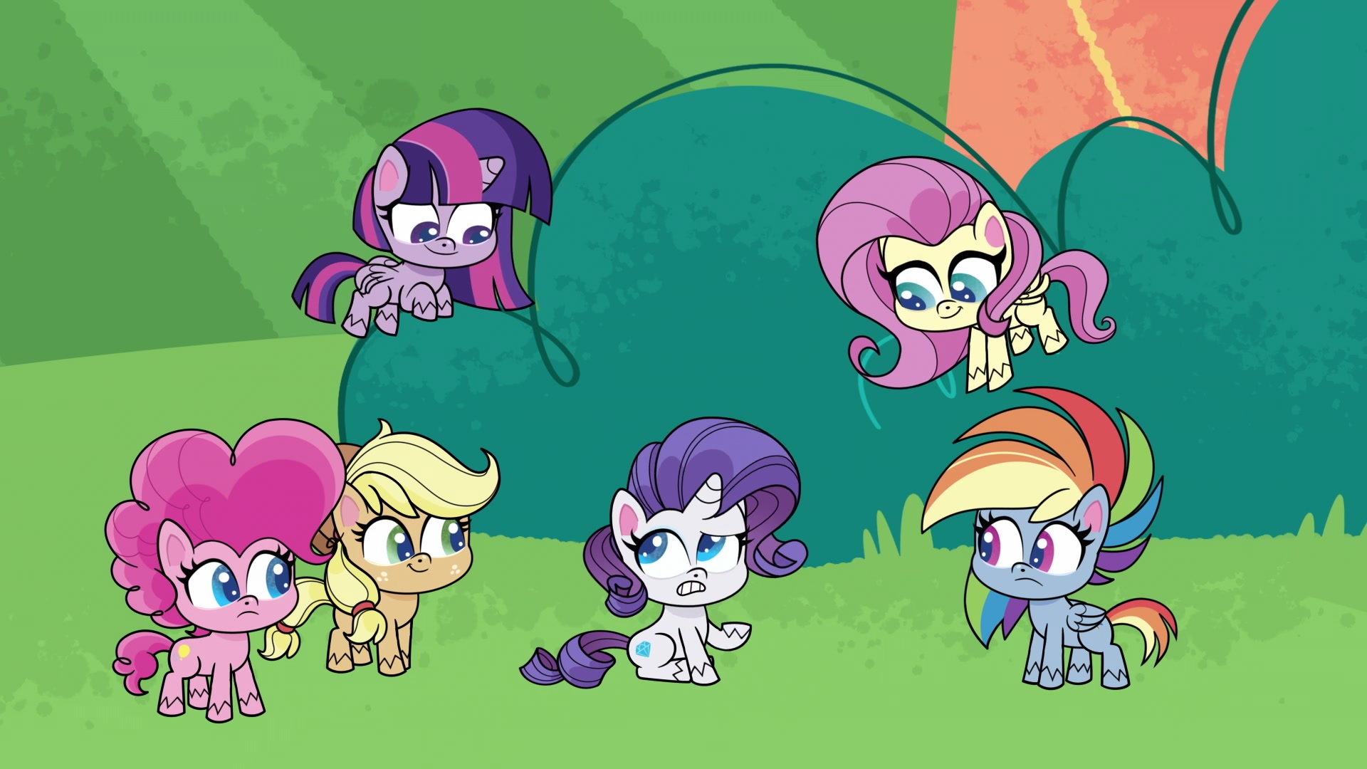 #3503419 - safe, screencap, applejack, fluttershy, pinkie pie, rainbow ...