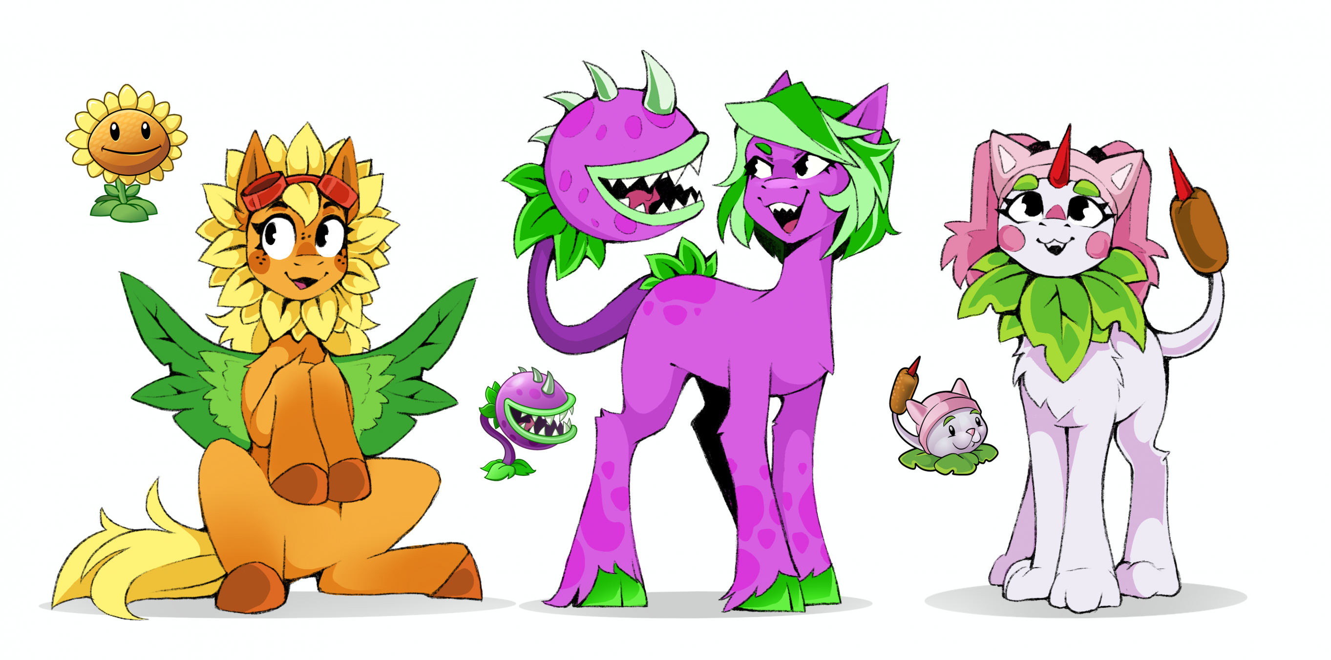 #3503628 - safe, artist:buvanybu, original species, plant pony, pony ...