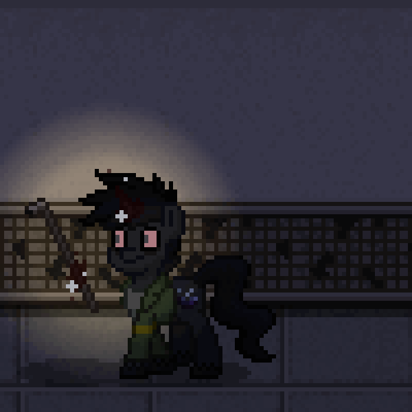 #3504242 - safe, oc, oc:shadow sam, pony, unicorn, pony town, animated, blood, clothes, duo, gif ...