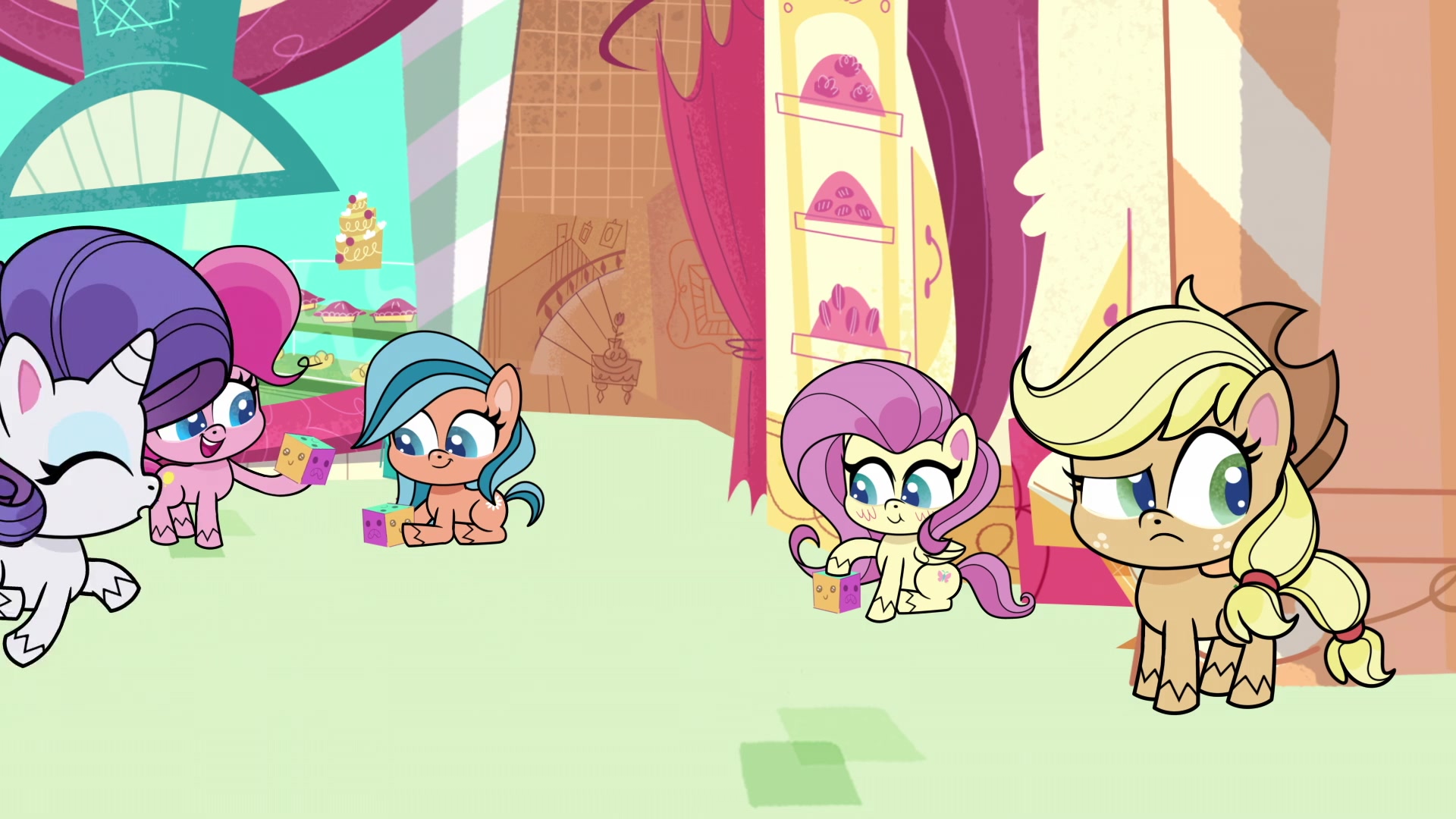 #3504715 - safe, applejack, fluttershy, orange zest, pinkie pie, rarity ...