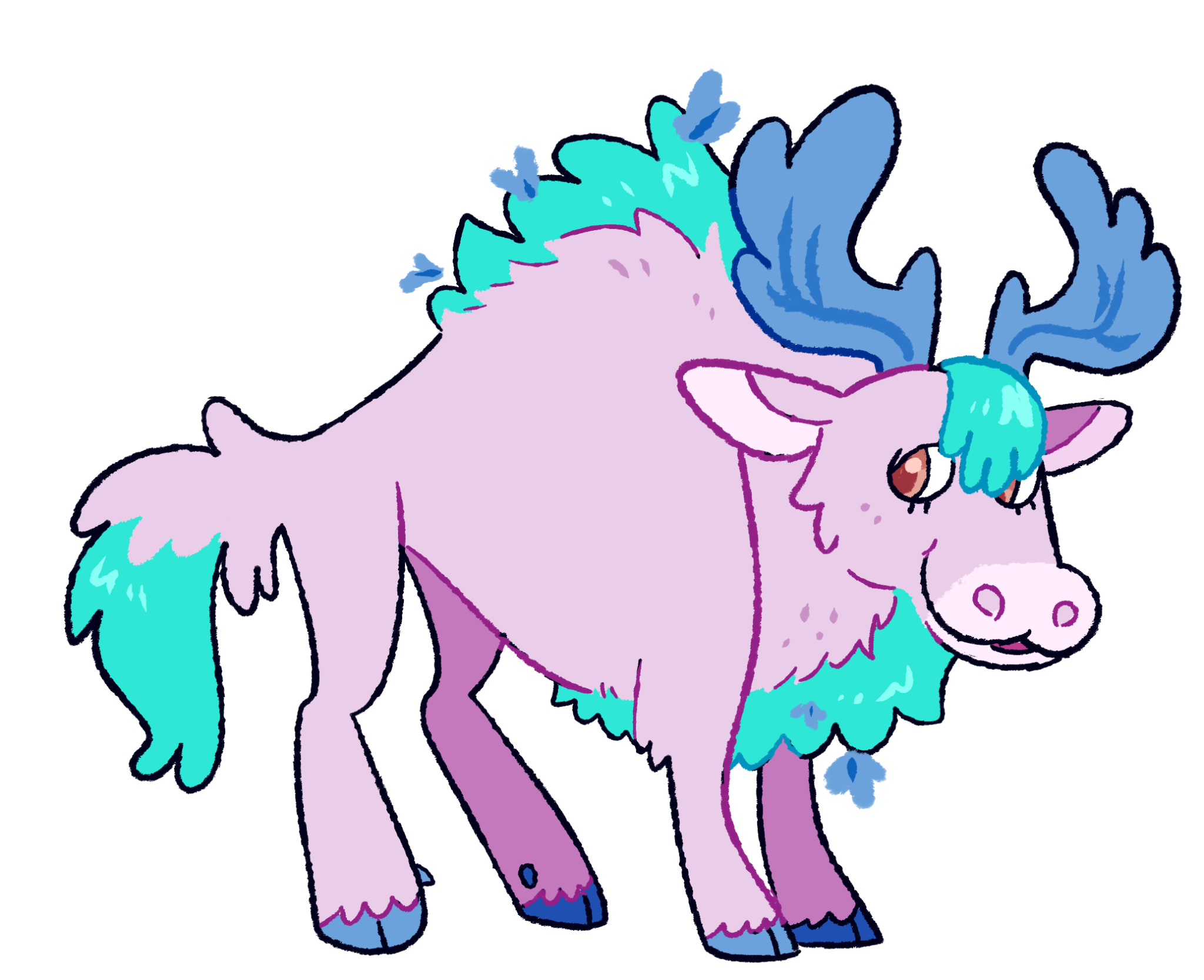 #3291817 - safe, artist:goatpaste, oakly, moose, g1, pony friends ...