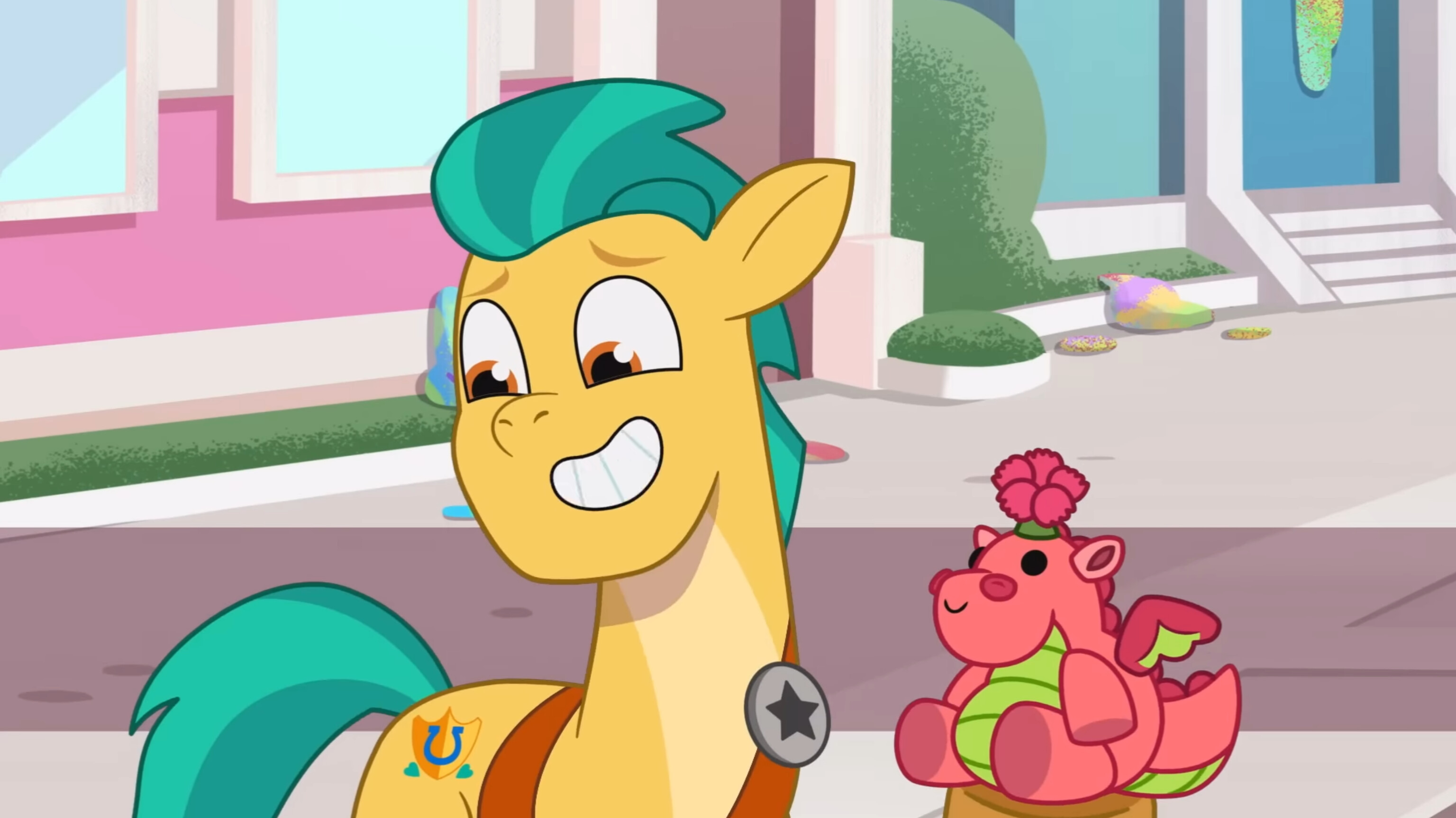 #3291994 - safe, screencap, hitch trailblazer, earth pony, pony, cake ...