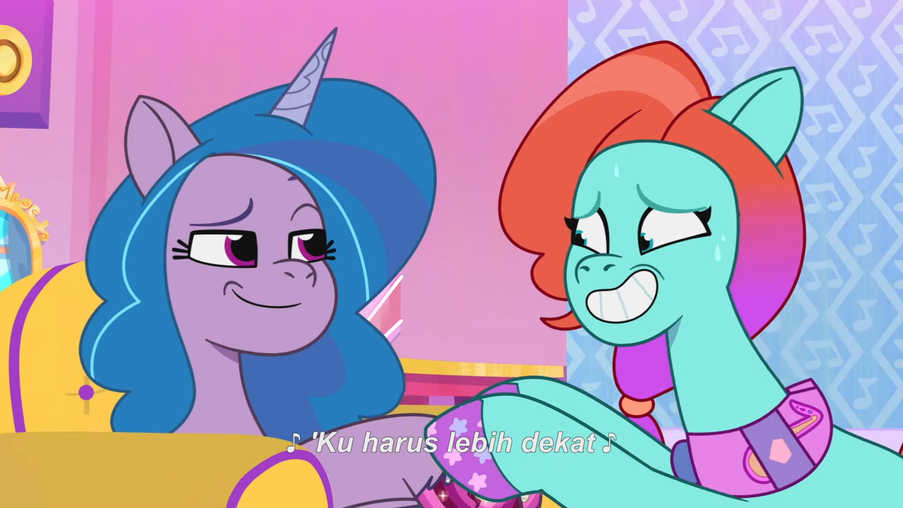 #3292215 - safe, screencap, izzy moonbow, jazz hooves, earth pony, pony ...