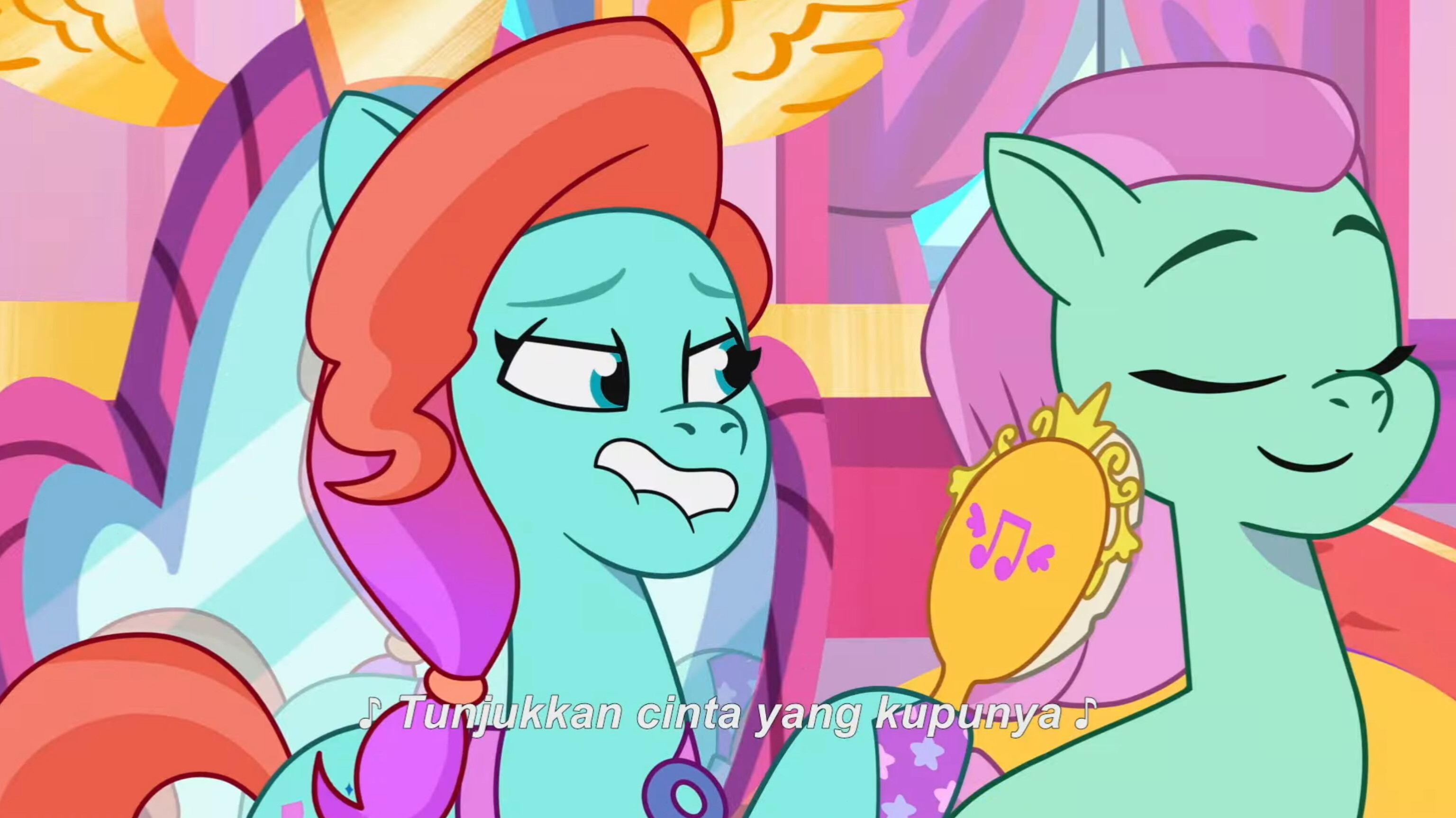 #3292216 - safe, screencap, jazz hooves, minty skylark, earth pony, pony, g5, jazz hearts rocky ...