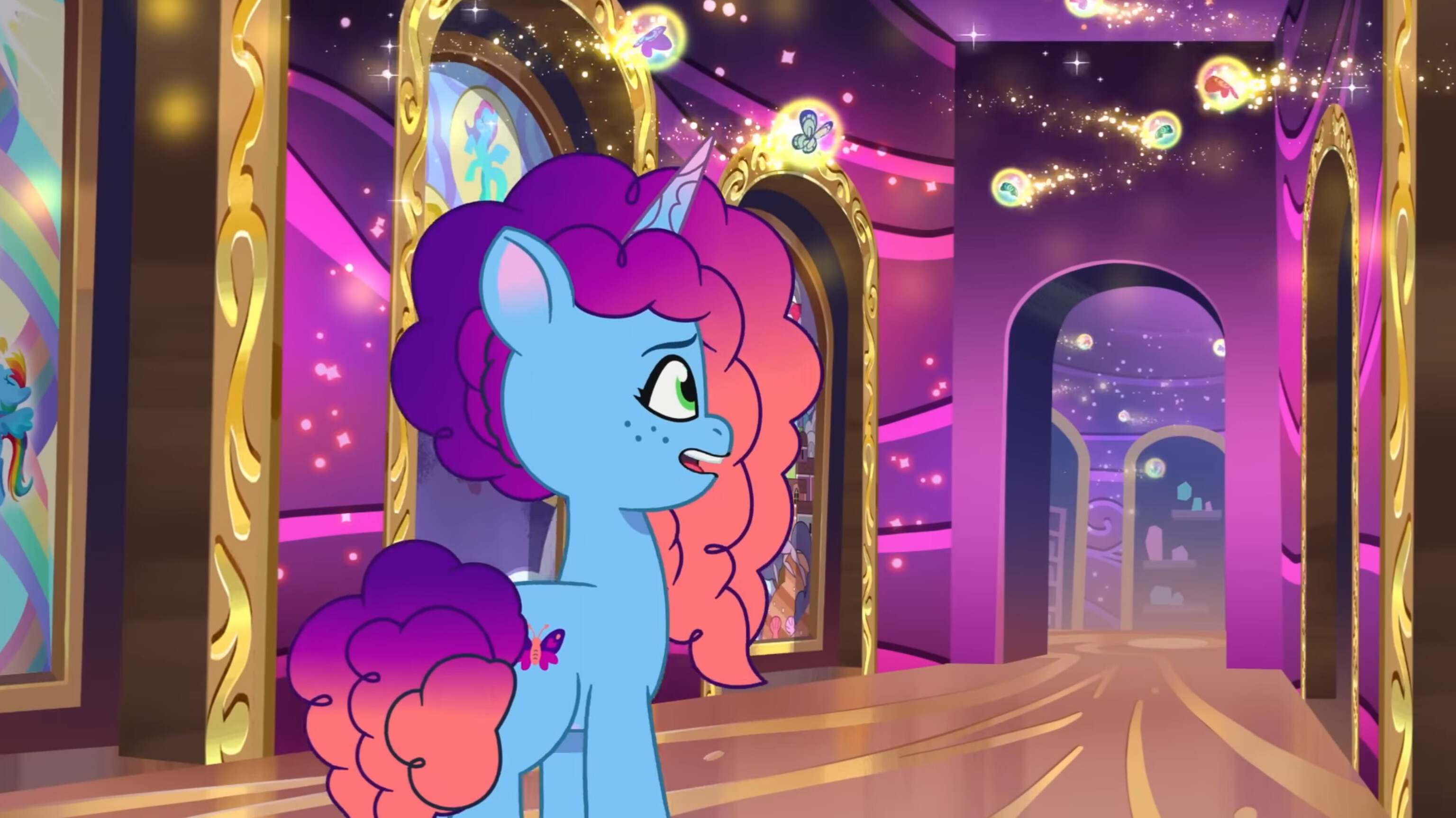 #3298320 - safe, screencap, izzy moonbow, misty brightdawn, rainbow ...