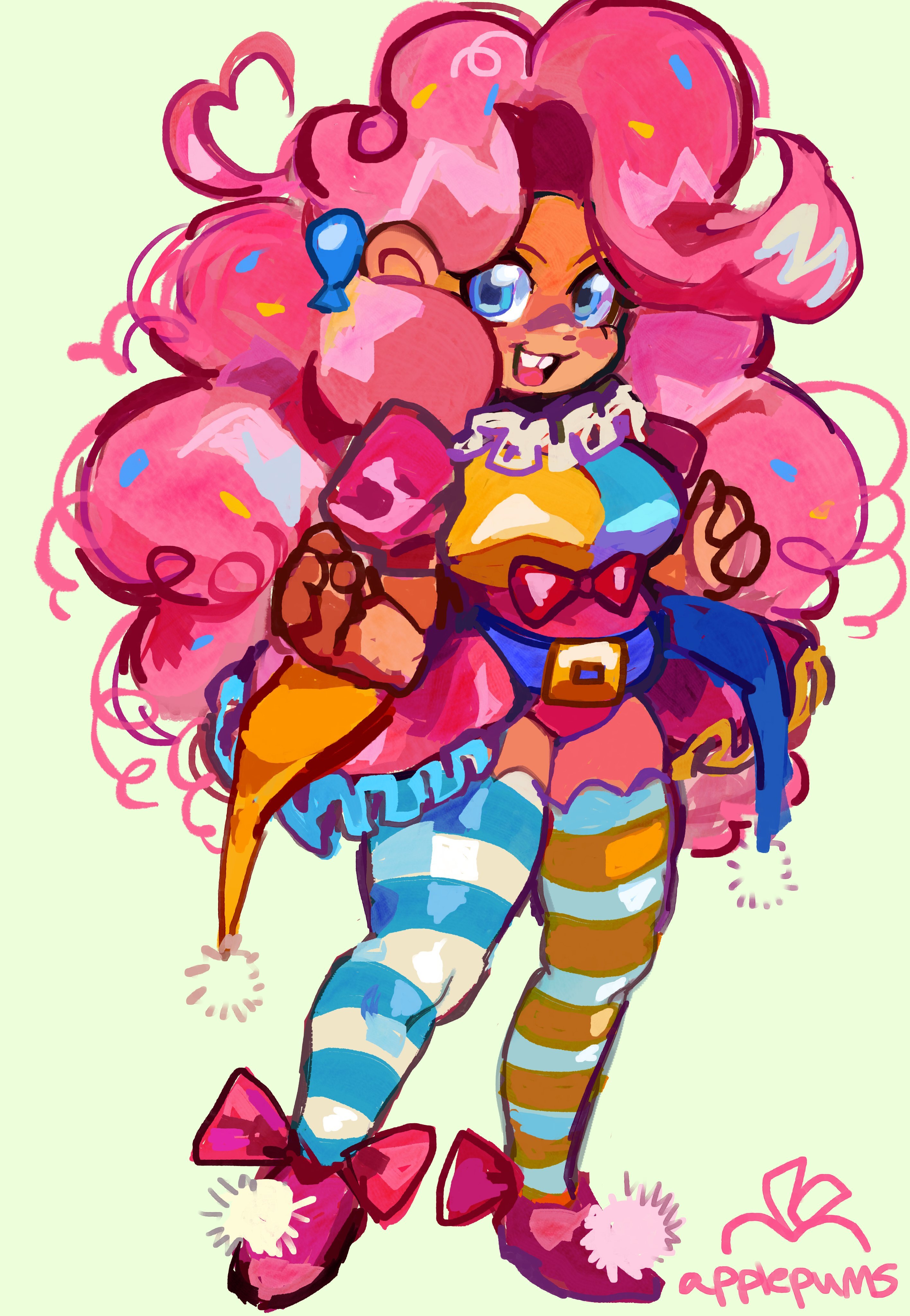 #3298572 - safe, artist:applepums, pinkie pie, human, g4, belt ...