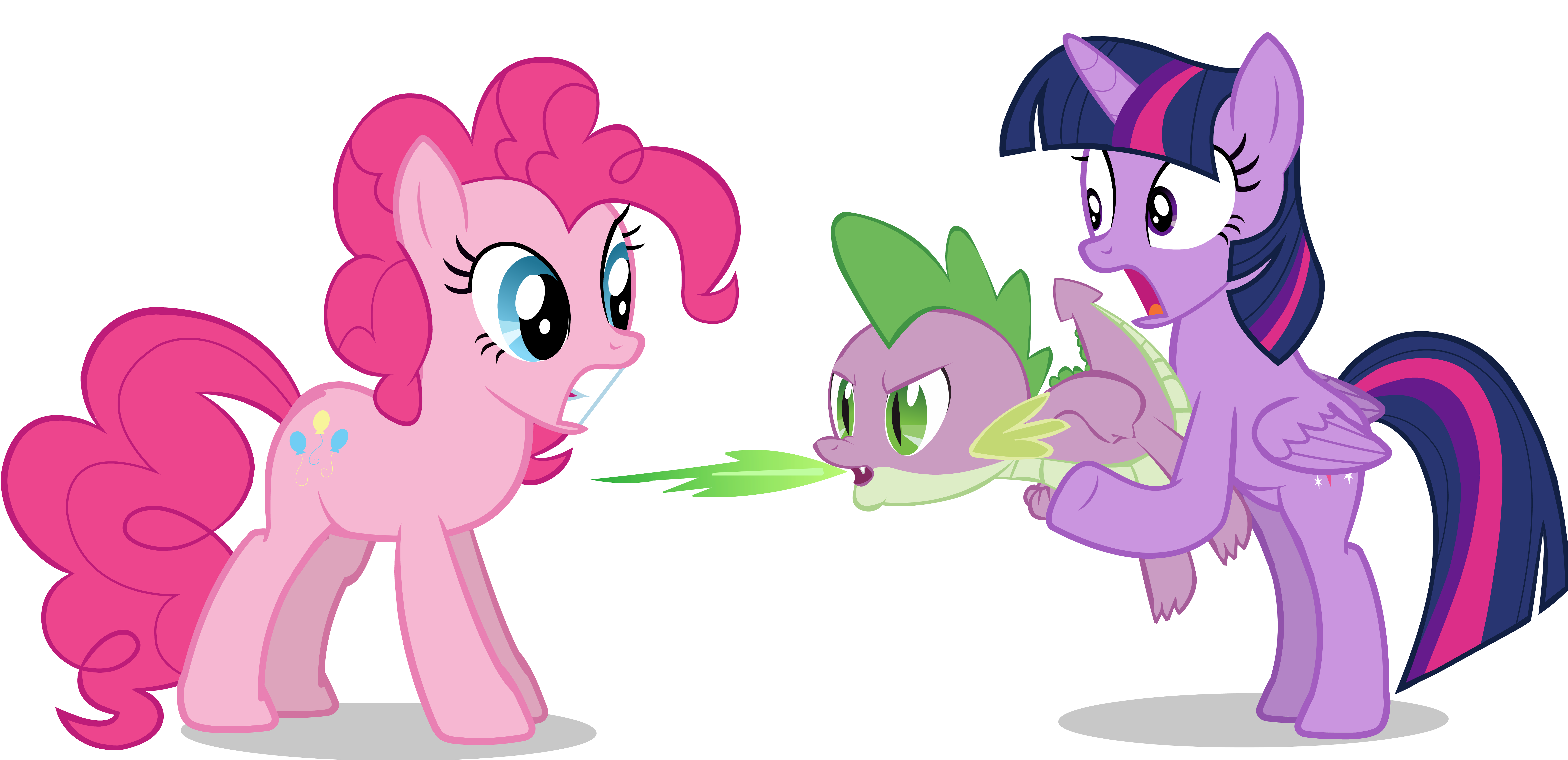 #3298591 - safe, artist:cartoonmasterv3, pinkie pie, spike, twilight ...