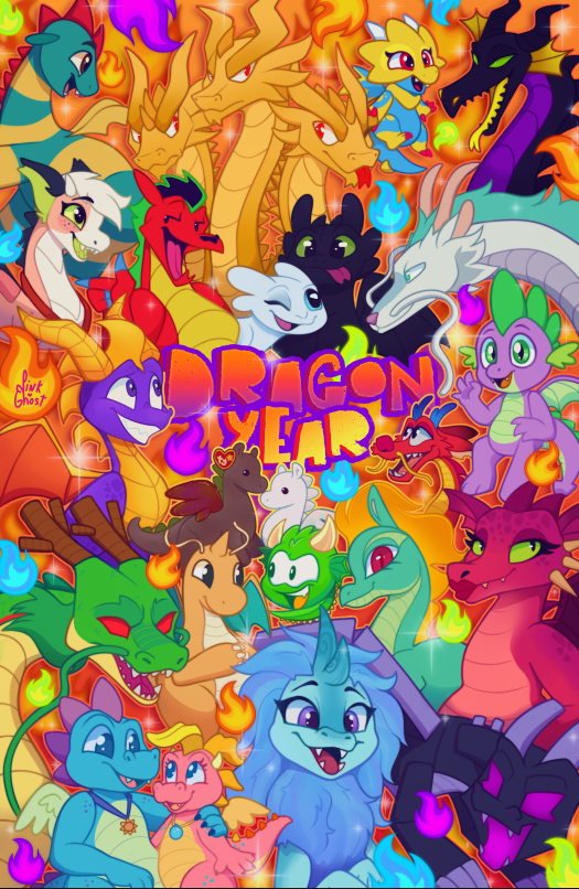 #3299300 - safe, artist:lilpinkghost, spike, tianhuo (tfh), dragon ...