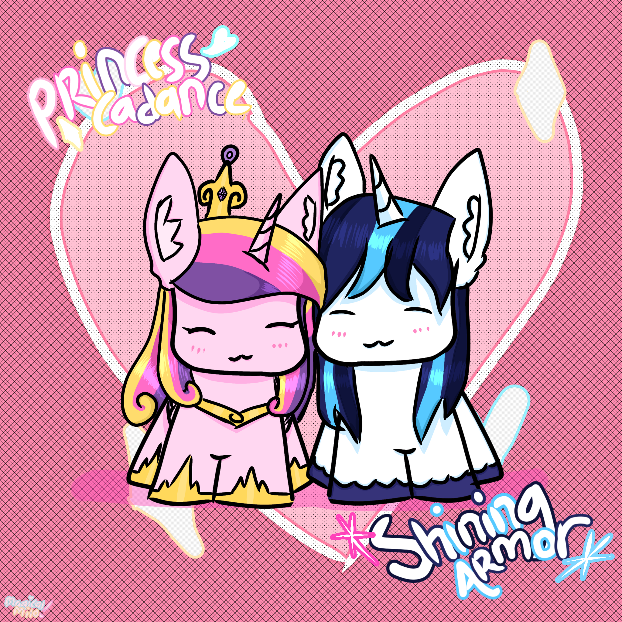 #3301121 - safe, artist:milochanz!, princess cadance, shining armor ...