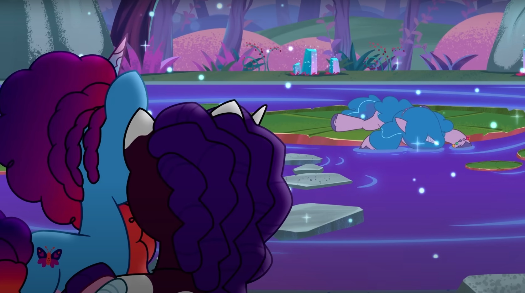 #3302533 - safe, screencap, izzy moonbow, misty brightdawn, violette rainbow, pony, unicorn, g5 ...