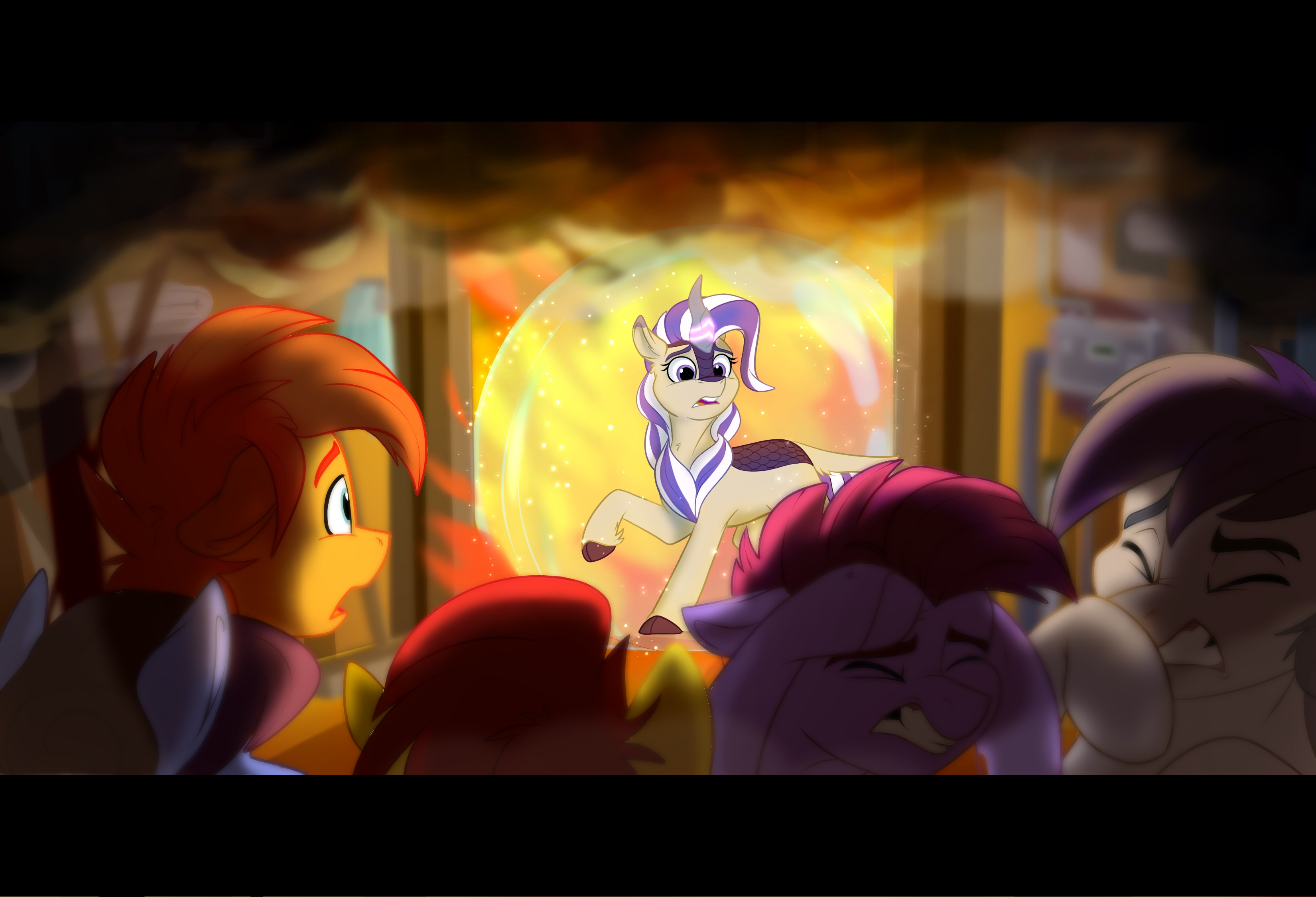 #3302590 - safe, artist:rutkotka, oc, oc:lotus cinder, kirin, pony, fanfic:words of power ...