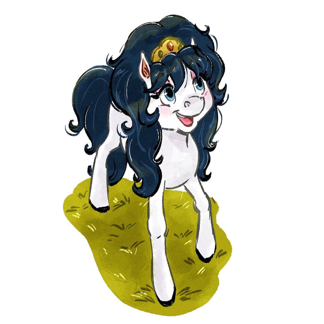 #3303131 - safe, artist:samyerdini, horse, female, filly, foal, grass ...