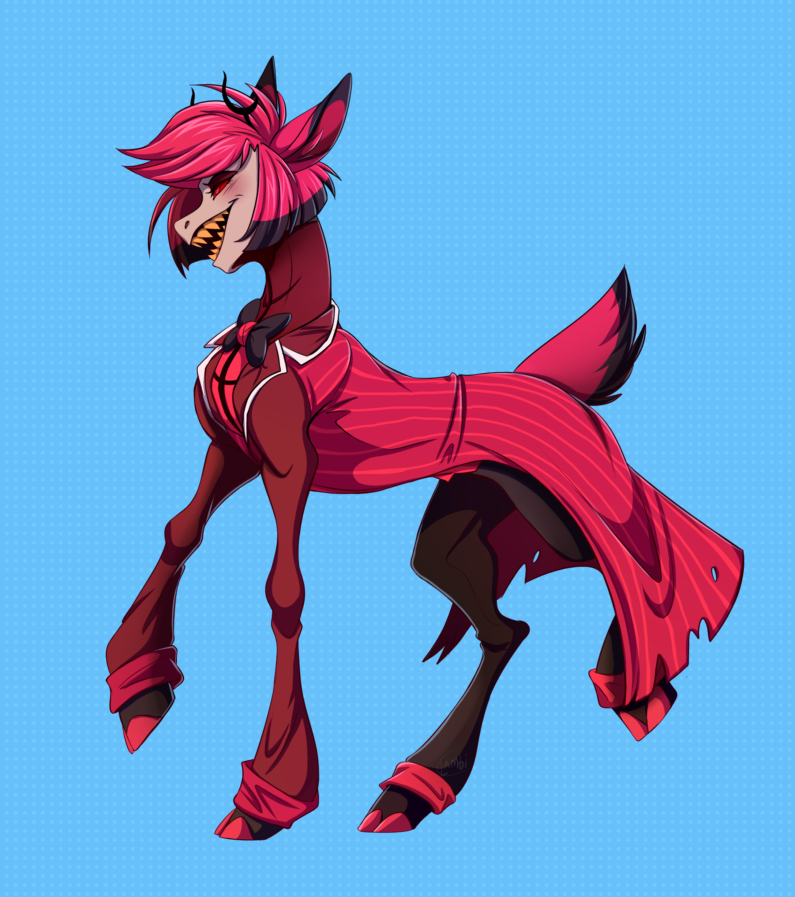 #3305110 - safe, artist:1an1, deer, demon, undead, wendigo, alastor ...