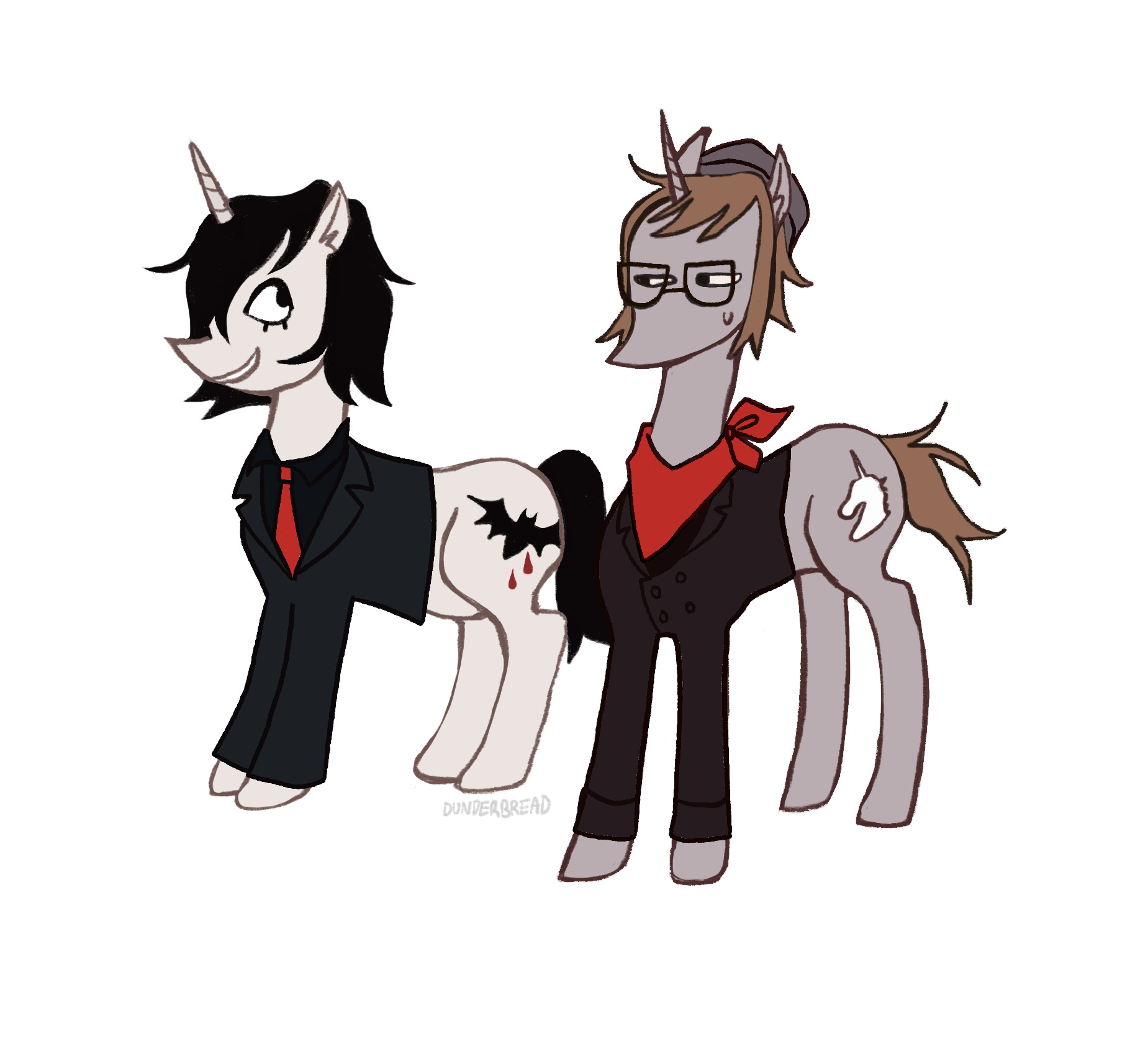 #3305150 - safe, artist:dunderbread, pony, unicorn, bandana, beanie ...