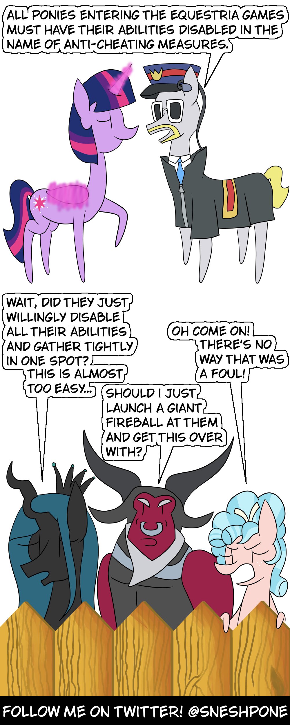 #3305951 - safe, artist:sneshpone, cozy glow, lockdown, lord tirek ...