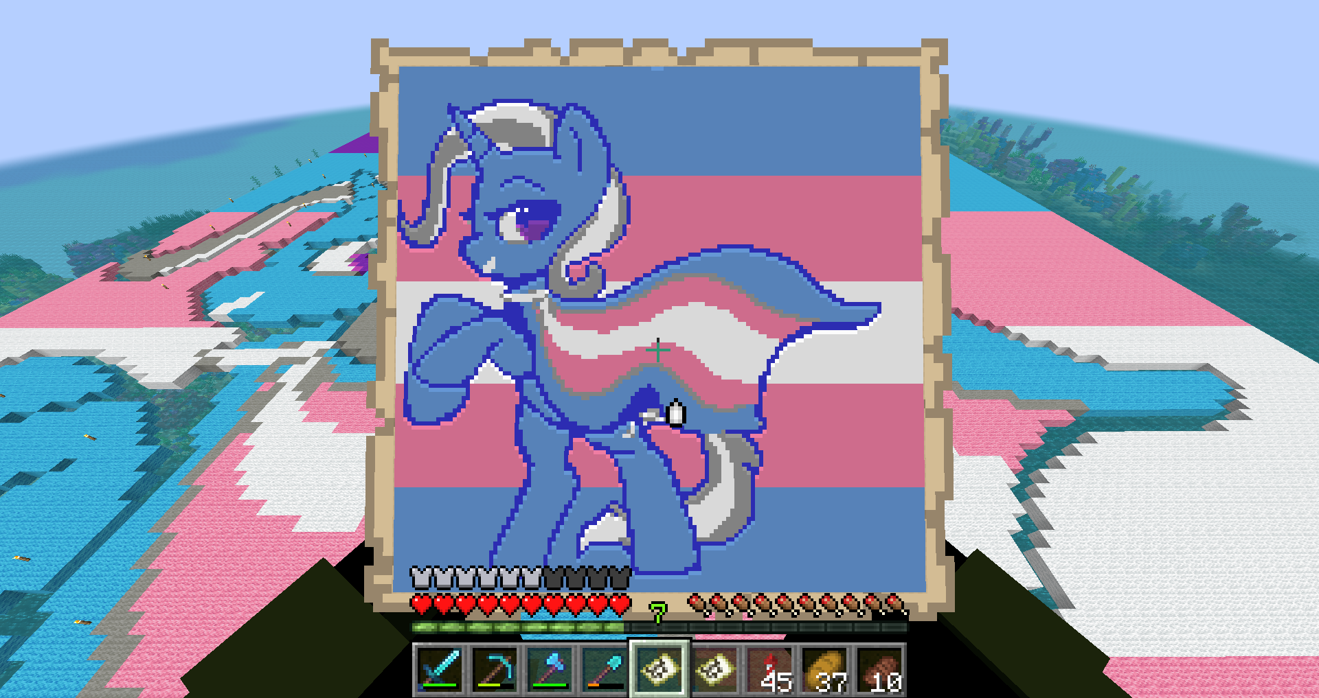 #3306256 - safe, trixie, g4, cape, clothes, minecraft, minecraft map art, minecraft pixel art ...