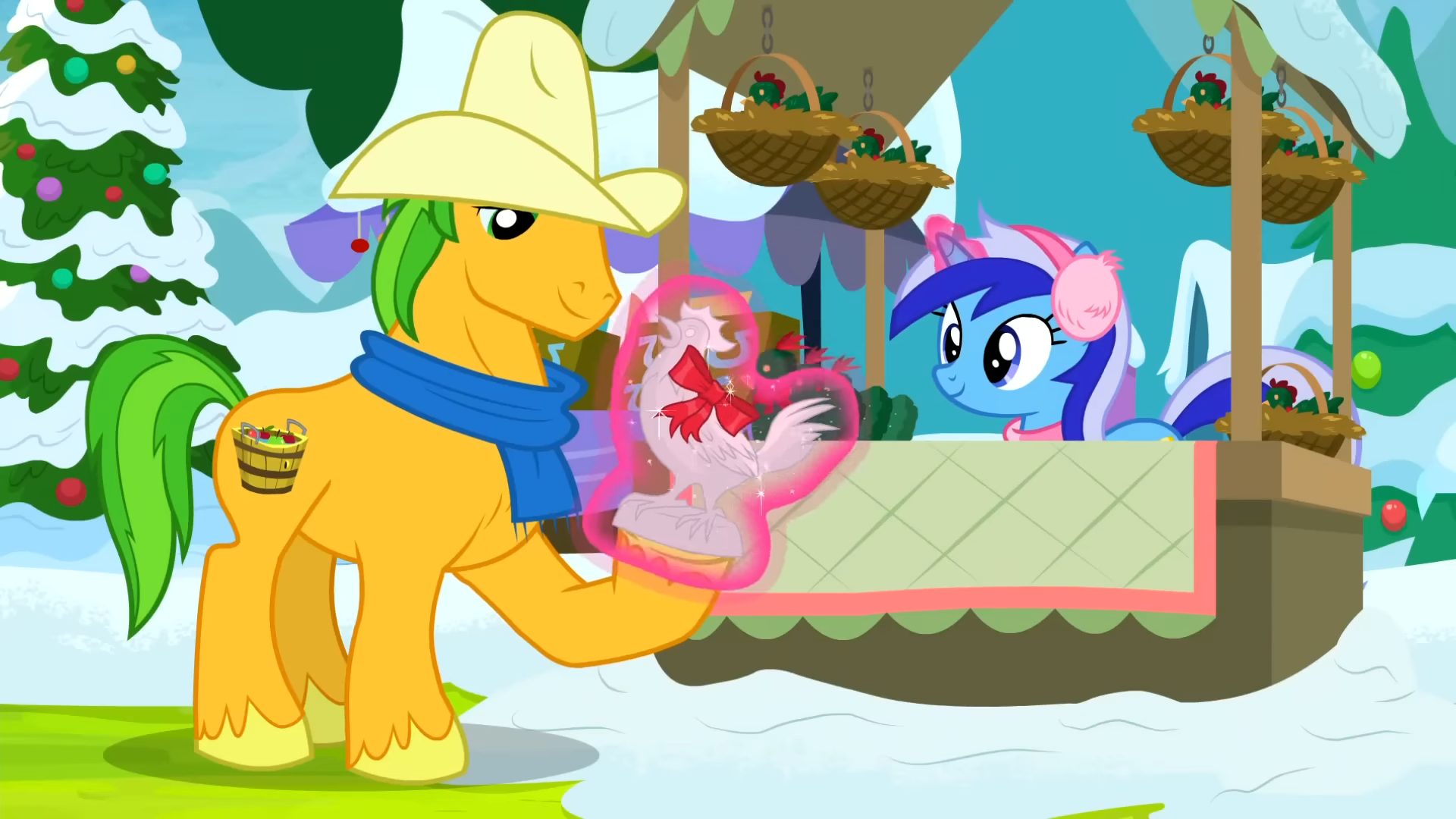 #3307561 - safe, screencap, bushel, hoss, minuette, bird, chicken ...