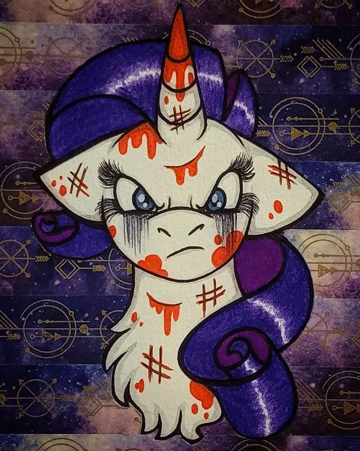 #3307603 - semi-grimdark, artist:raritylover152, rarity, pony, unicorn ...