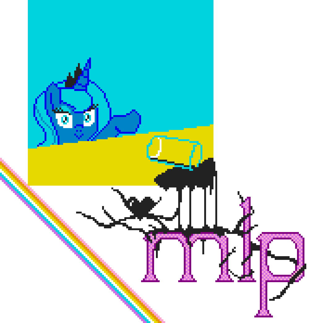 #3308295 - safe, artist:dhm, princess luna, pony, g4, /mlp/, black goo ...