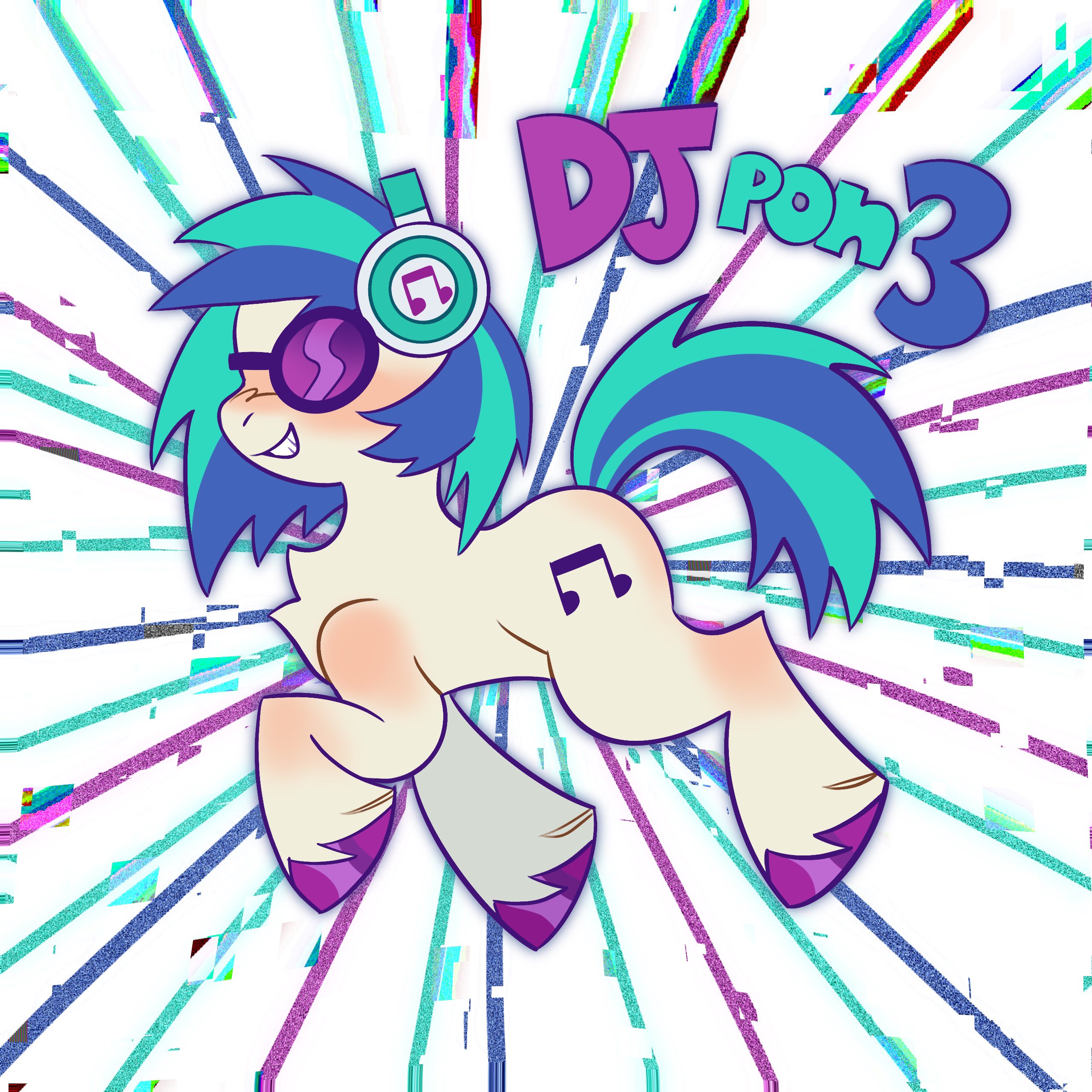 #3308575 - safe, artist:minky, dj pon-3, vinyl scratch, pony, g4 ...