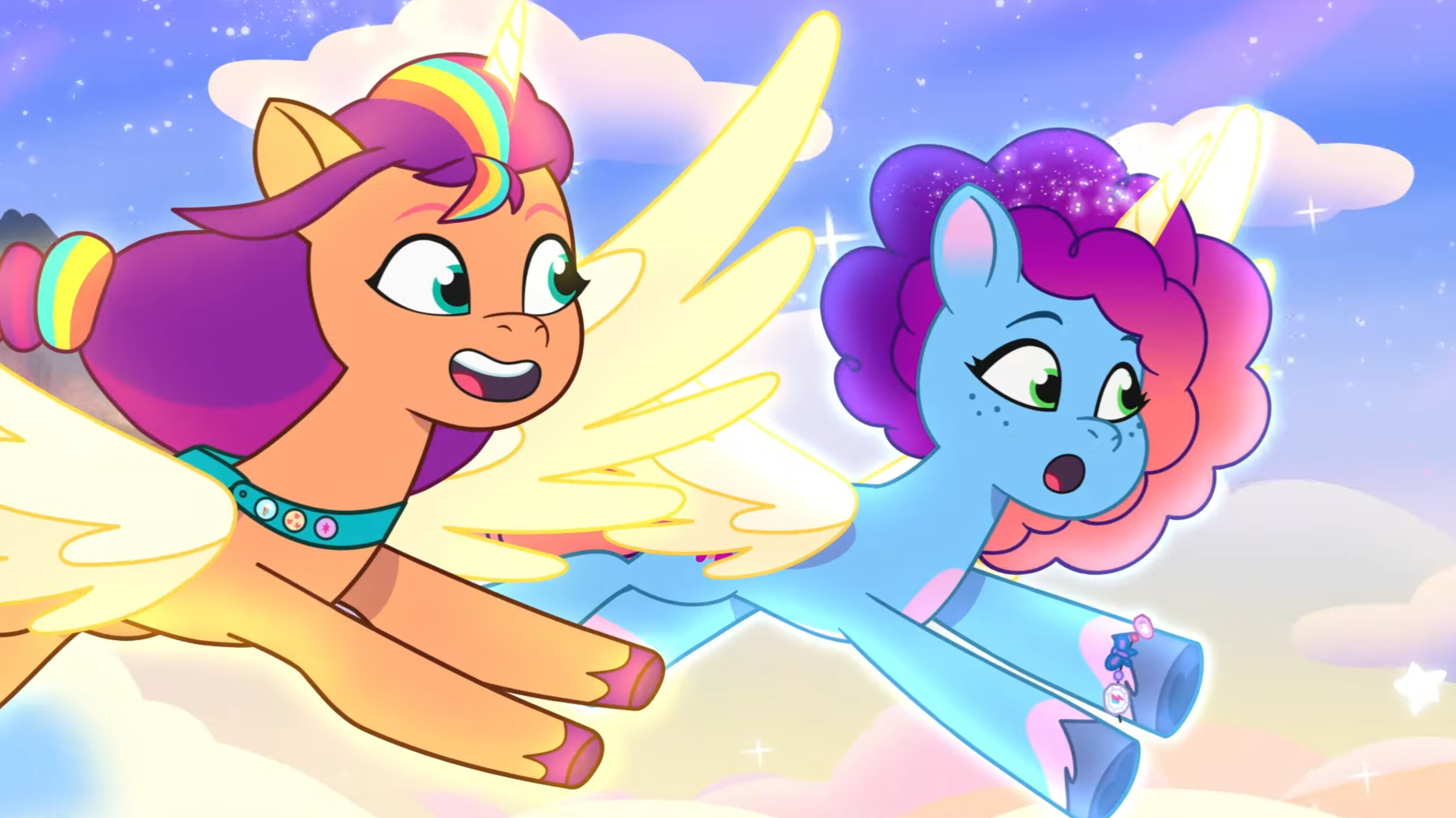 #3312217 - safe, screencap, misty brightdawn, sunny starscout, alicorn ...