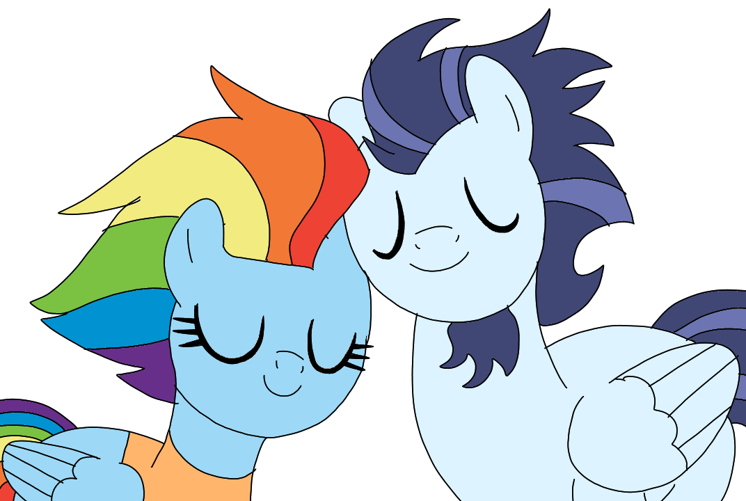 #3312749 - safe, artist:dasher666, rainbow dash, soarin', pegasus, pony ...