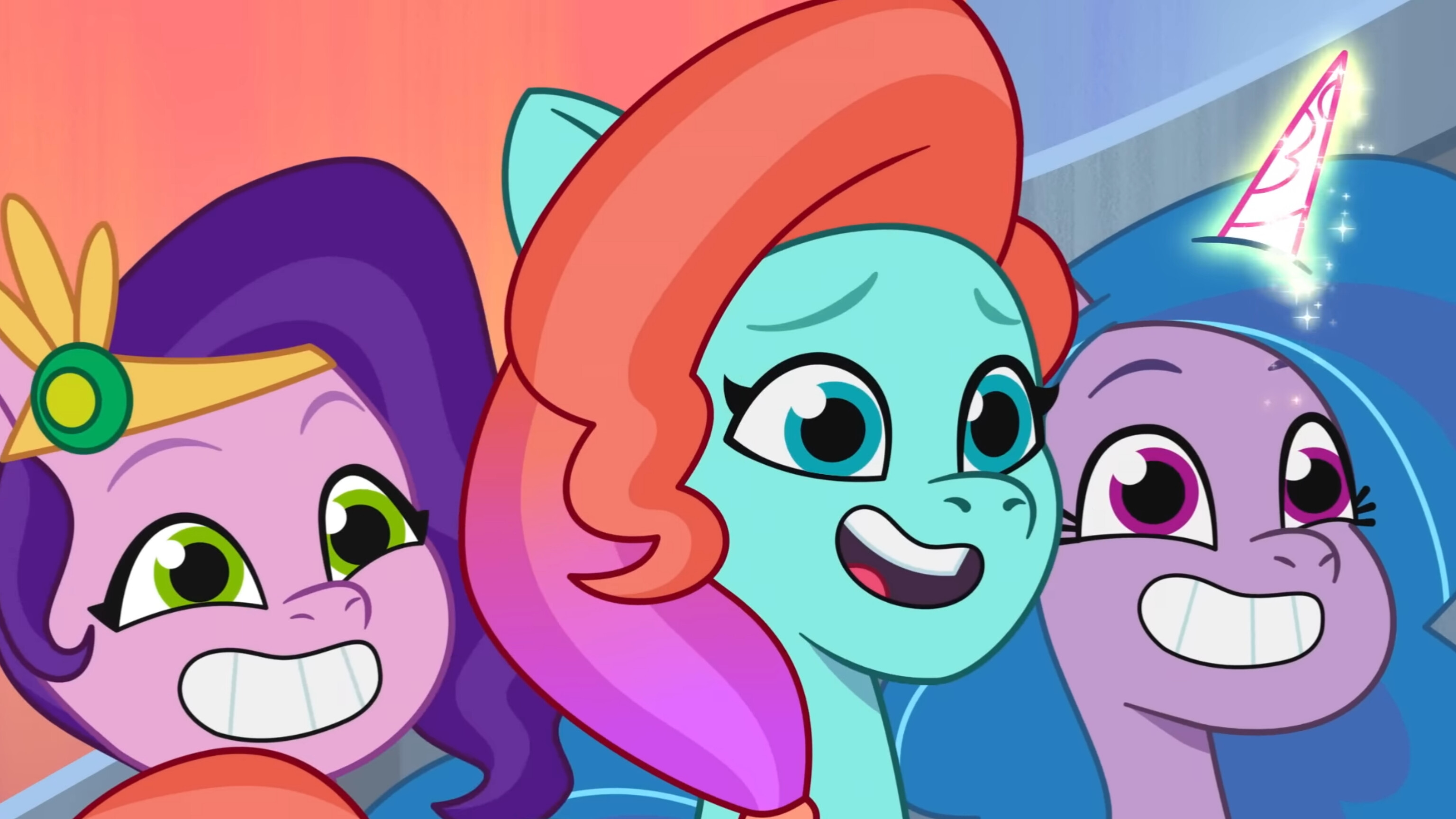 #3293427 - safe, screencap, izzy moonbow, jazz hooves, pipp petals ...