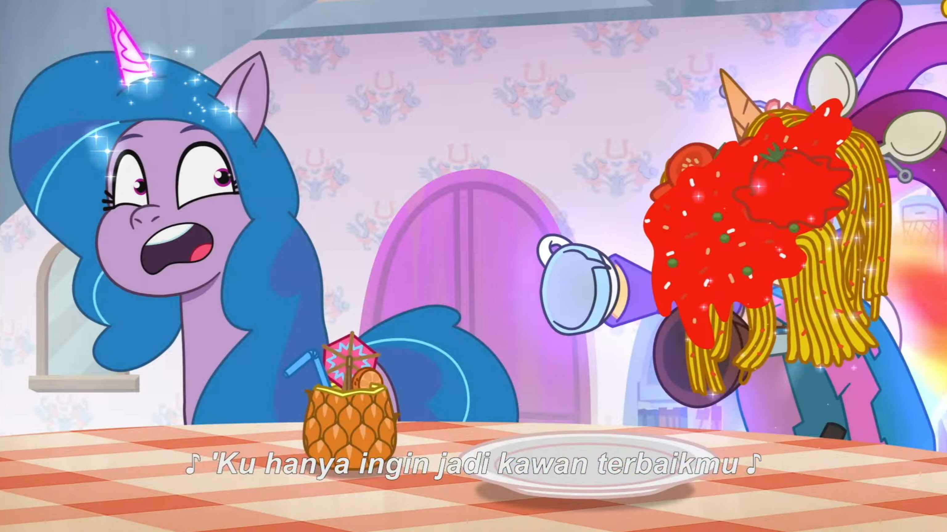 #3293697 - safe, screencap, izzy moonbow, señor butterscotch, pony ...