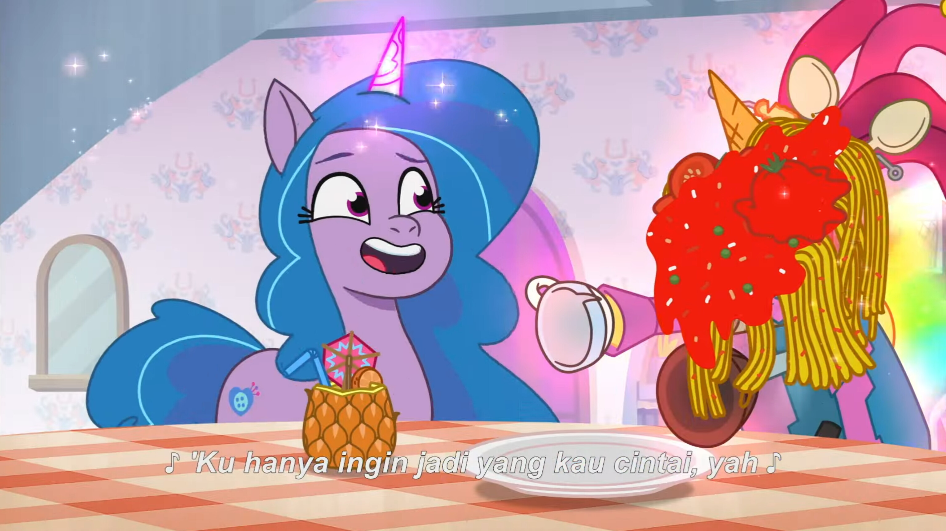 #3293699 - safe, screencap, izzy moonbow, señor butterscotch, pony ...