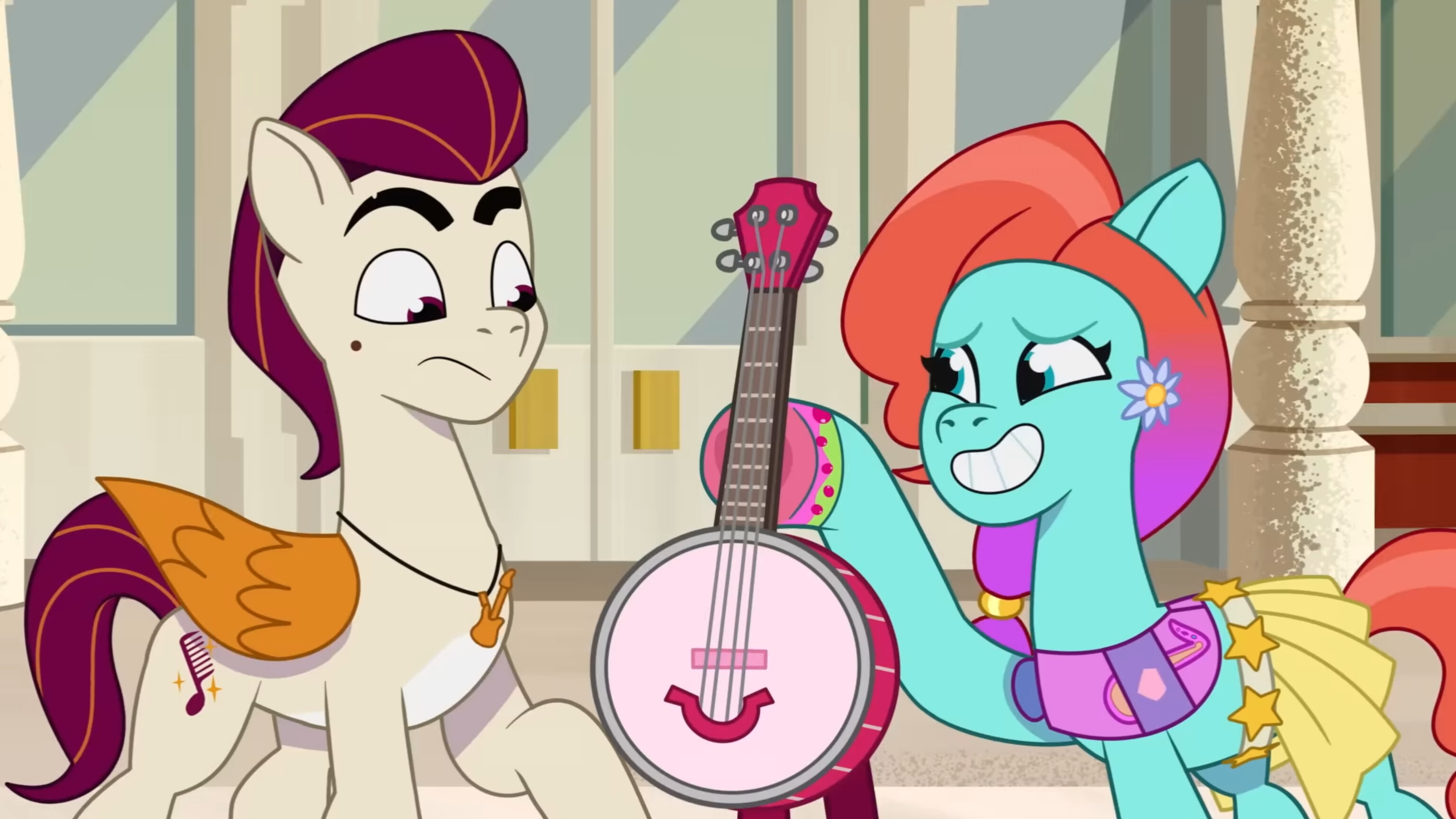 #3295276 - safe, screencap, jazz hooves, rocky riff, earth pony ...